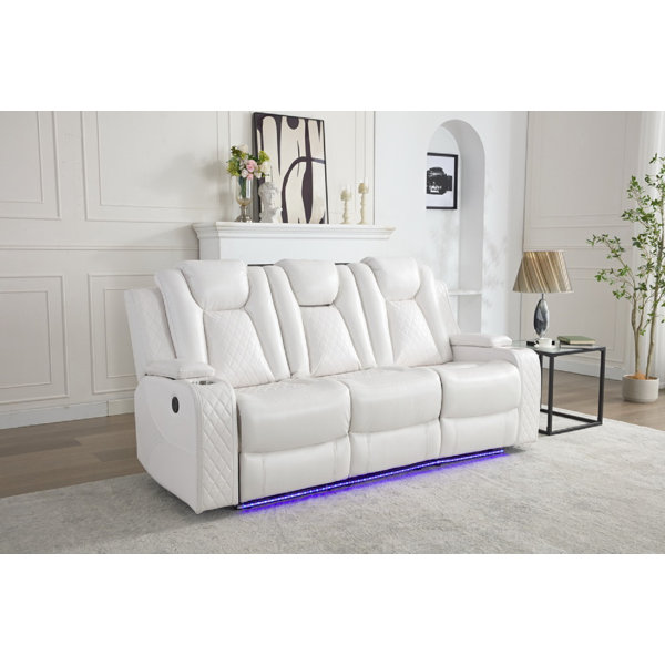 Latitude Run® 81.5'' Power Reclining Sofa Couch with Wireless Charger ...