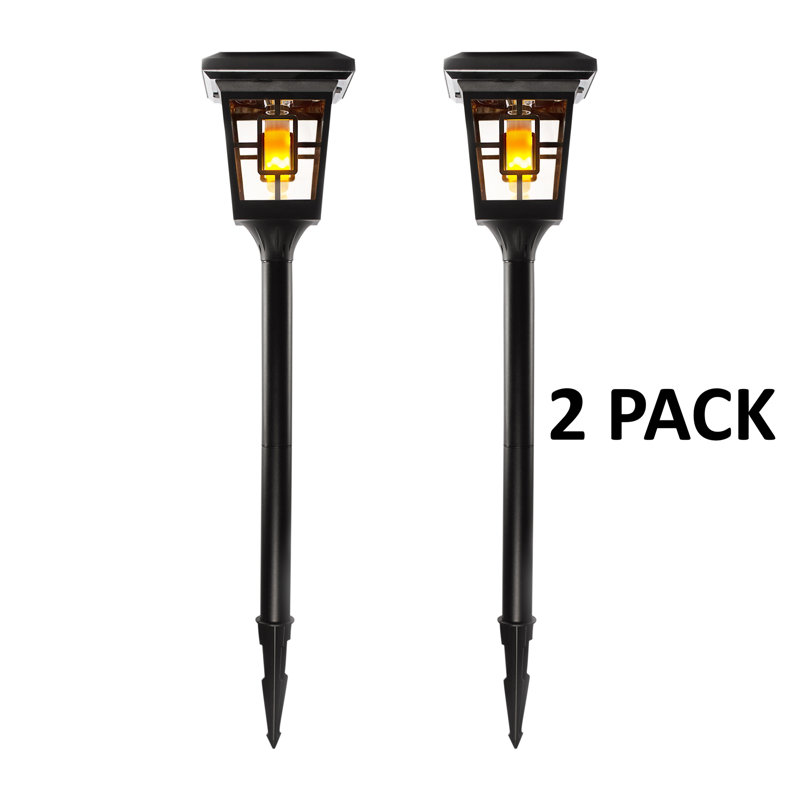 Gama Sonic Matte Black Low Voltage Solar Powered Integrated LED Resin ...