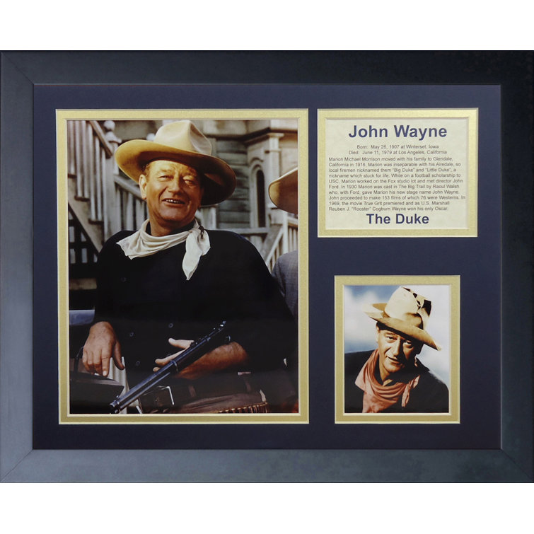 Legends Never Die John Wayne Framed On Paper Memorabilia | Wayfair