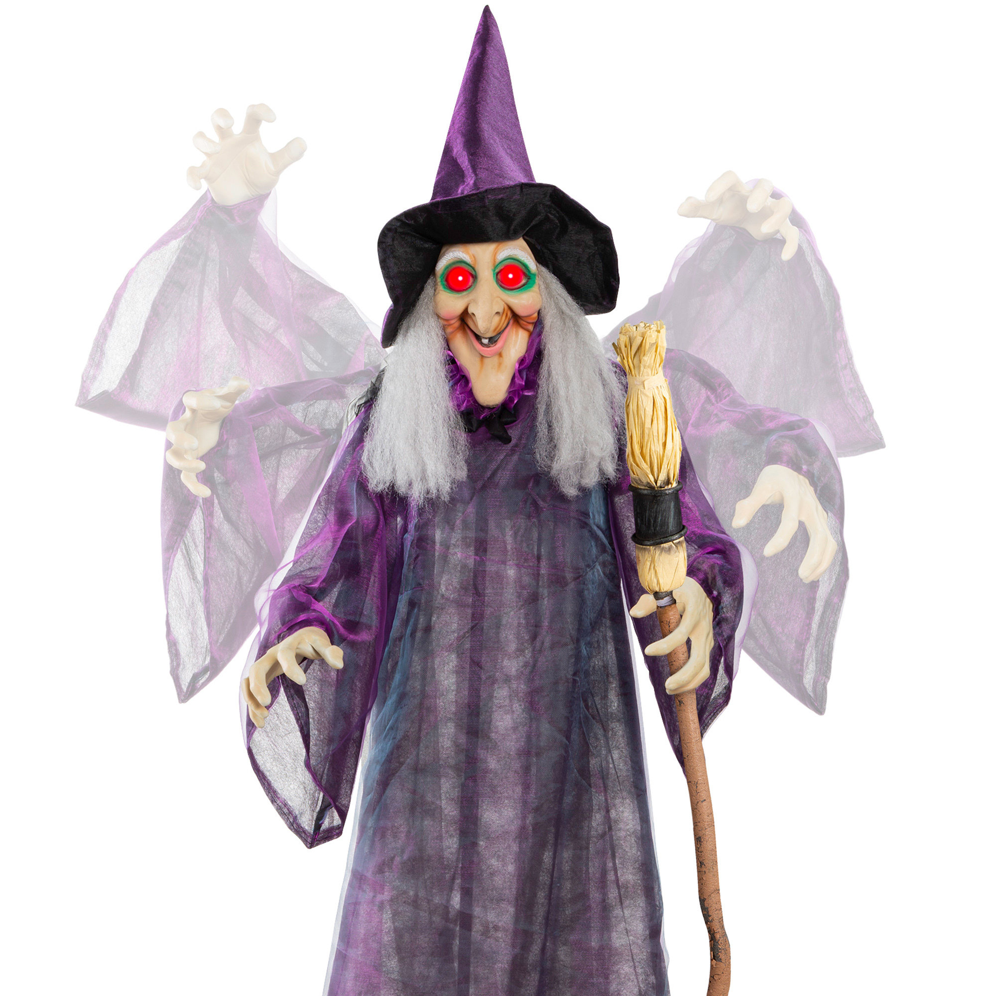 The Holiday Aisle® Standing Witch Wicked Wanda Poseable Figurine ...