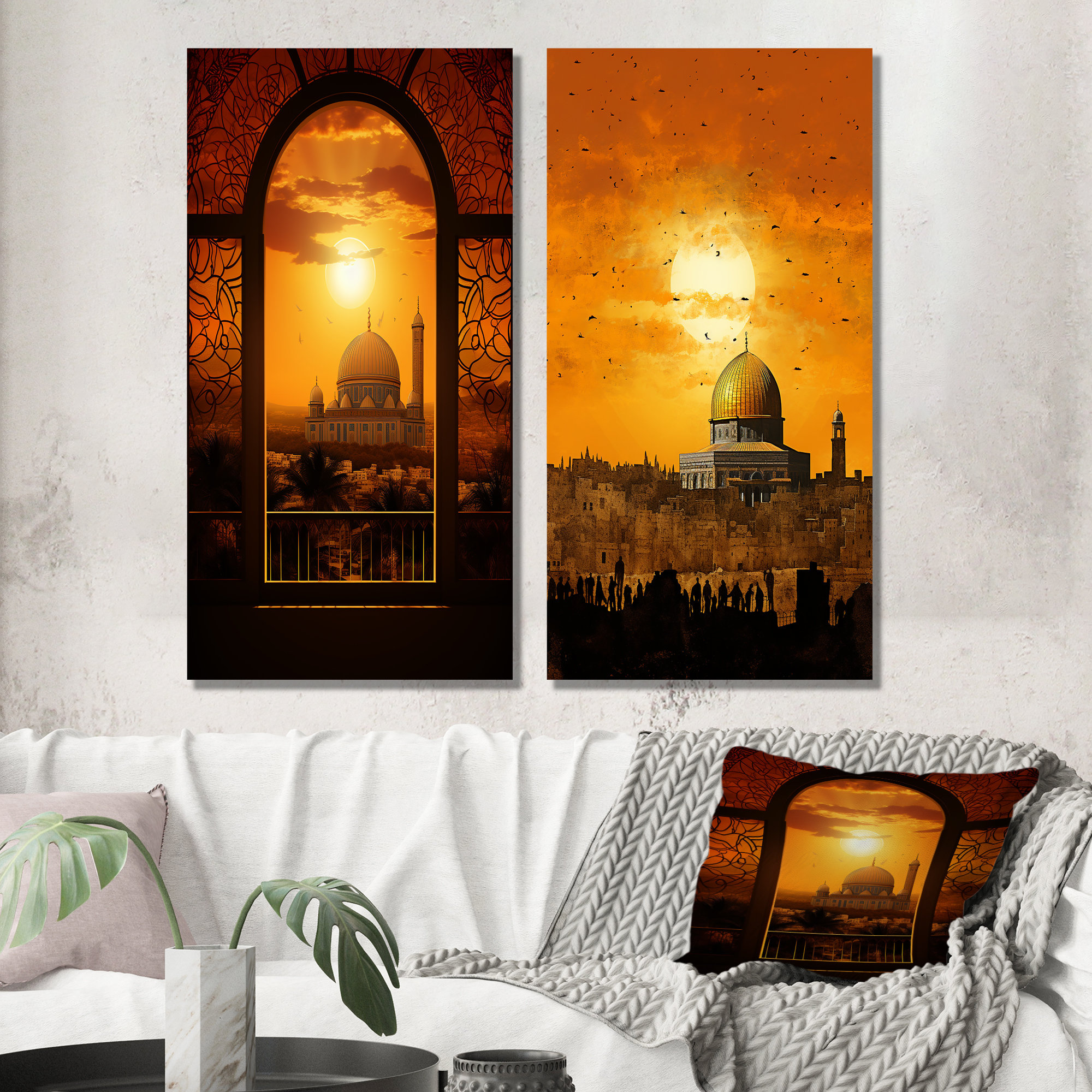 Lark Manor™ Judaism Synagogues Sunset Sanctuary - Judaism Canvas Art ...