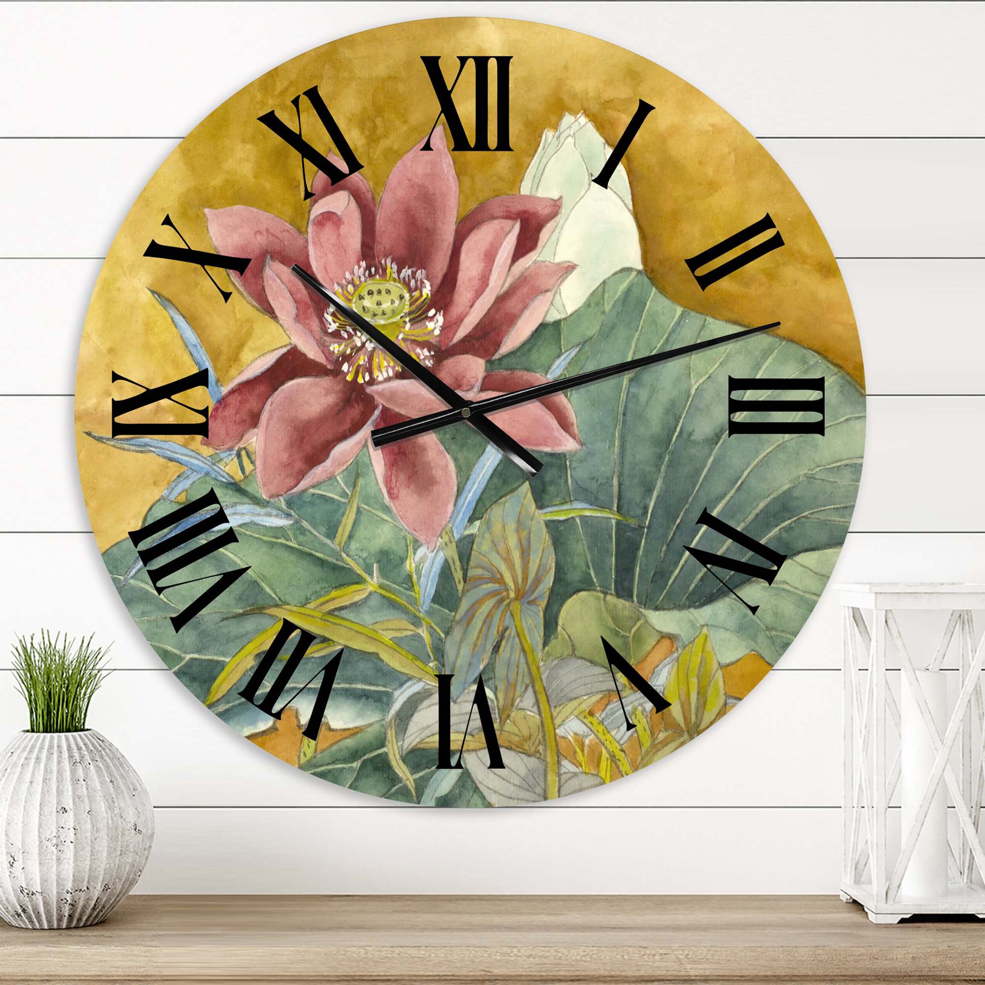 East Urban Home Vintage Impression of Pink Lotus - Traditional wall ...