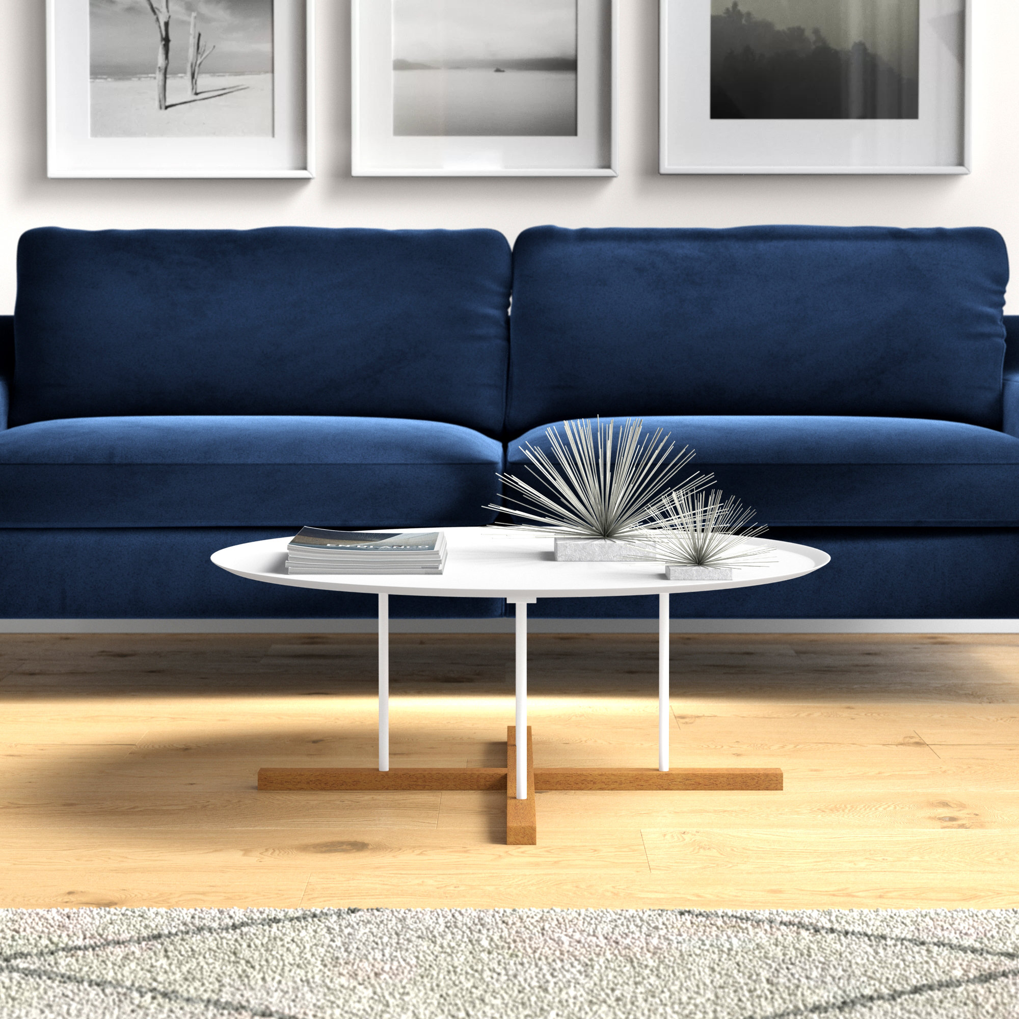 George Oliver Jovita Cross Legs Coffee Table | Wayfair