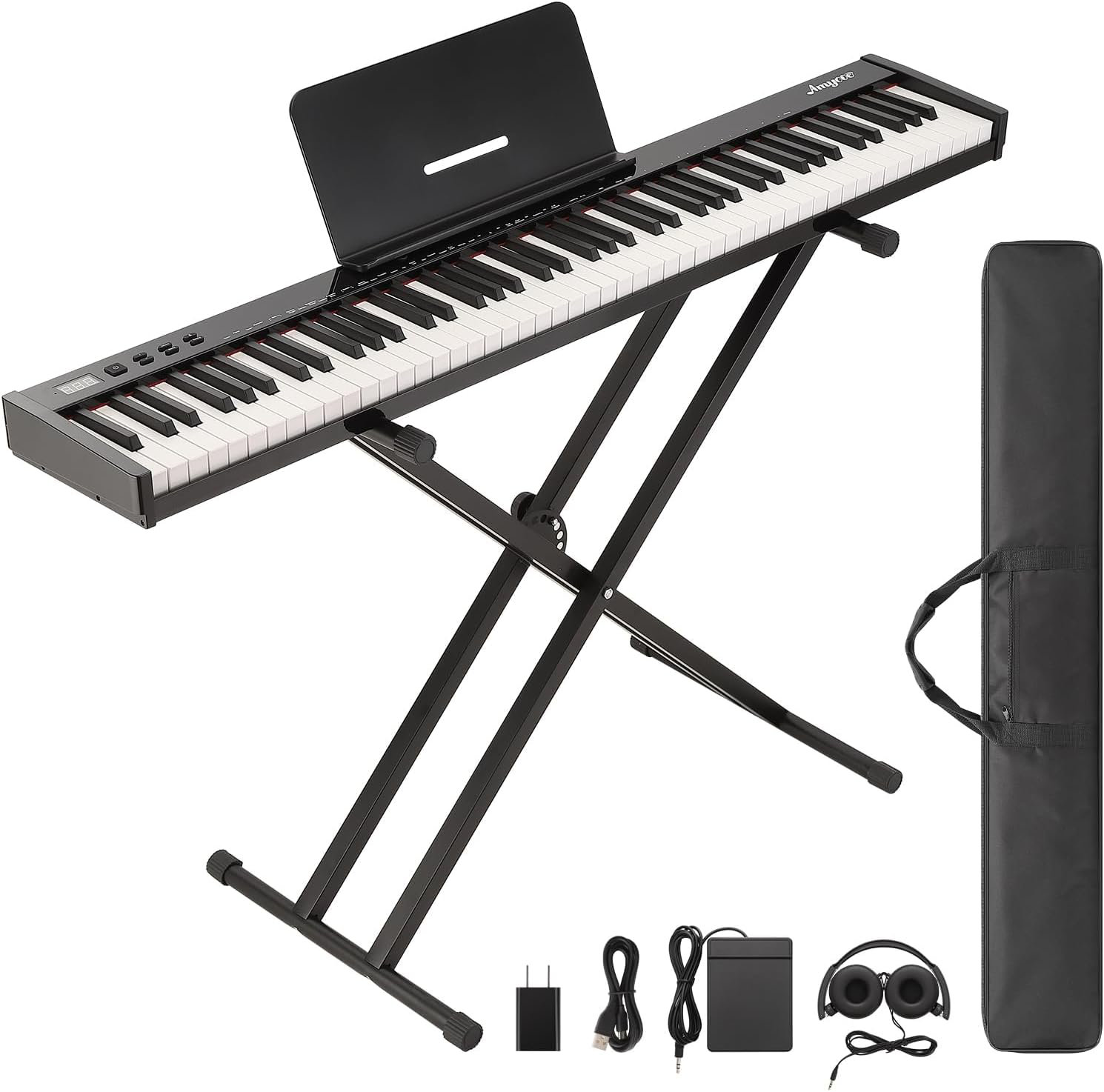 gaomon 88 Key Keyboard Piano, Piano Keyboard, Full-Size Electric ...
