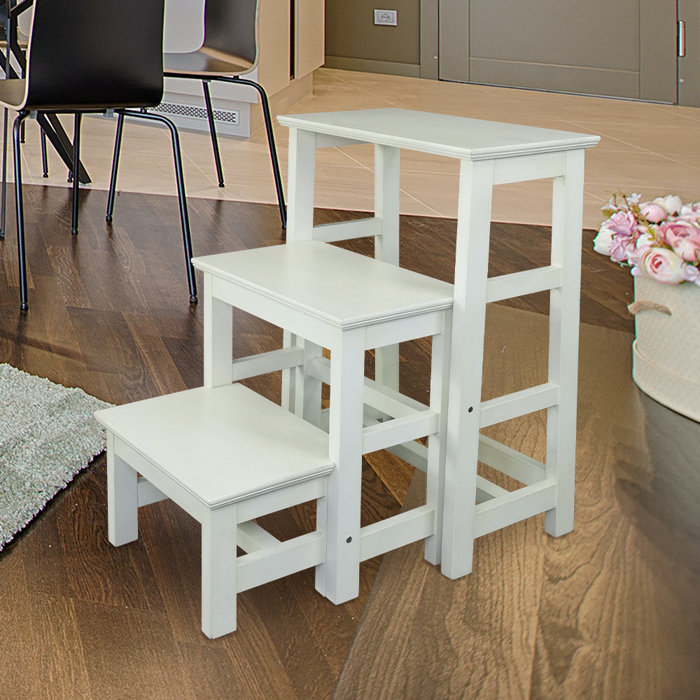 WFX Utility™ 3 - Step Wood Lightweight Folding Step Stool & Reviews ...