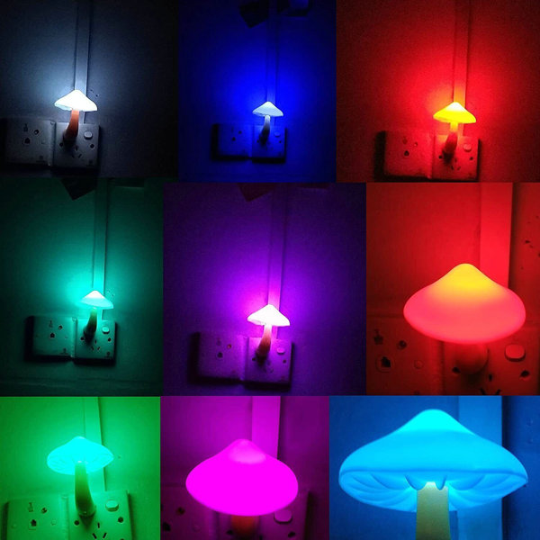 menggutong Plug-In LED Mushroom Night Light | Wayfair
