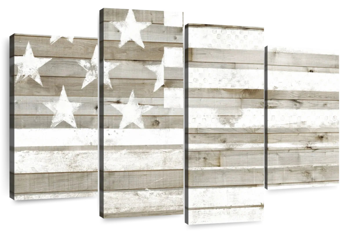 Ebern Designs Borges Rustic Americana Flag - Wayfair Canada