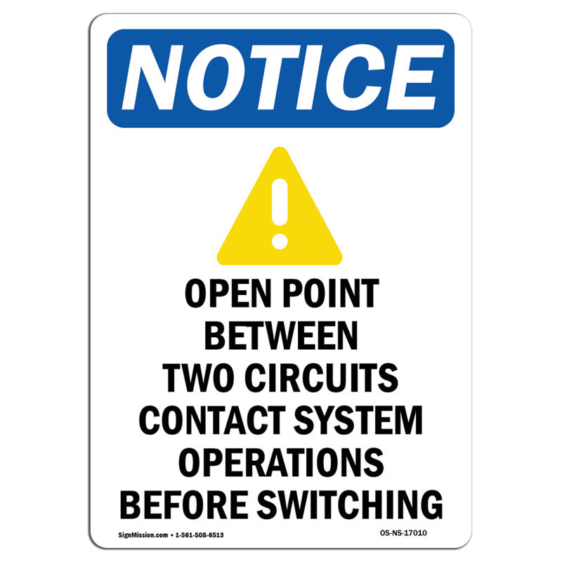 SignMission Open Point Between Sign with Symbol | Wayfair