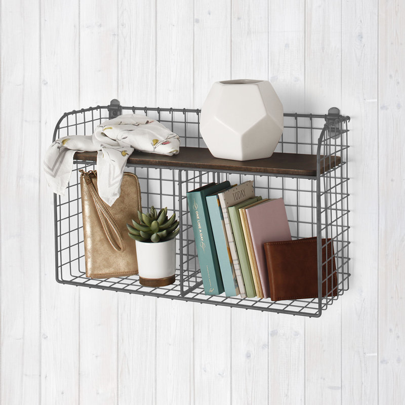 Gracie Oaks Giono Vintage Wall Organizer With Wall Baskets & Reviews ...