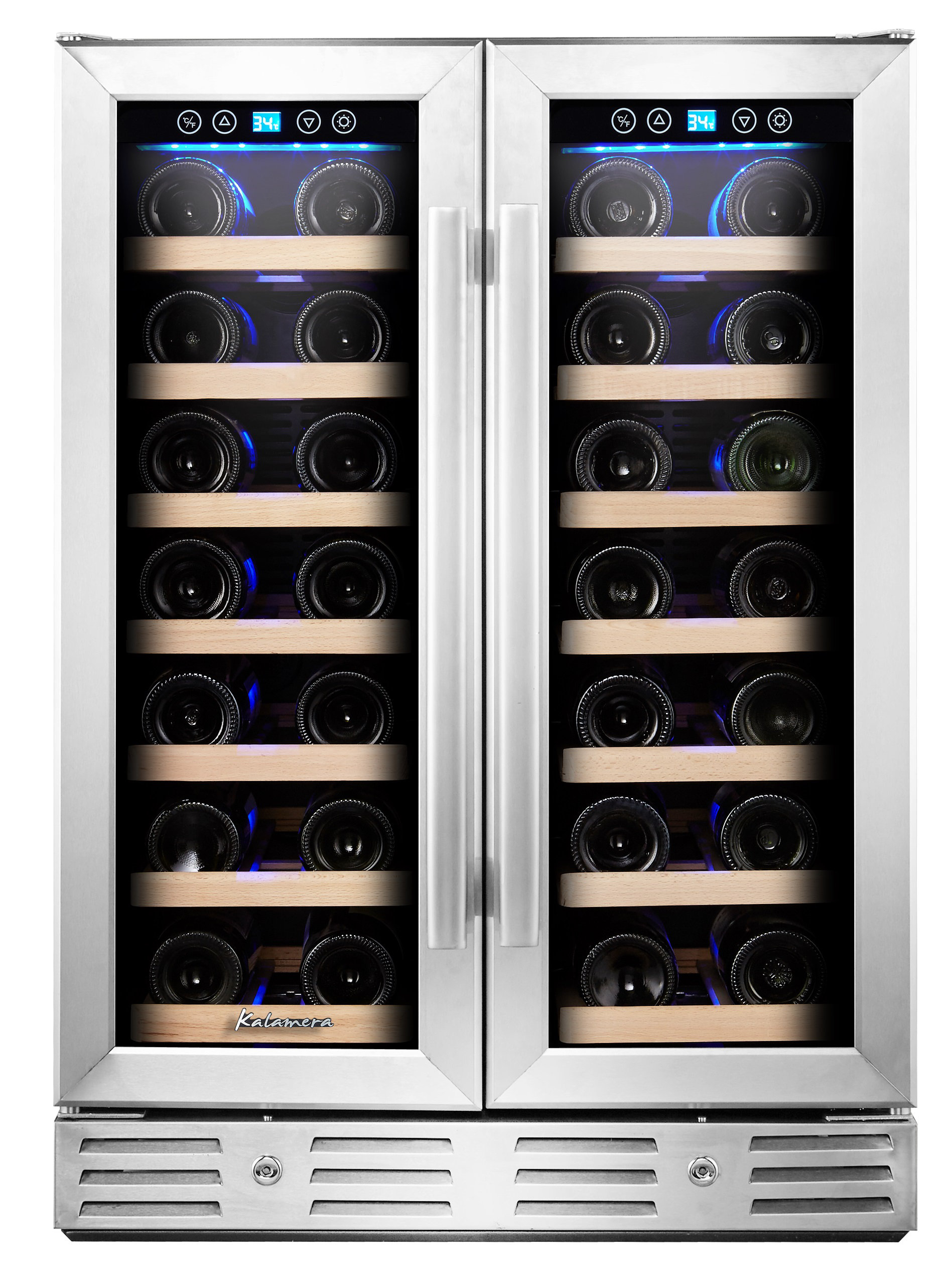 Kalamera 40 Bottle Dual Zone Built-In Wine Refrigerator & Reviews ...