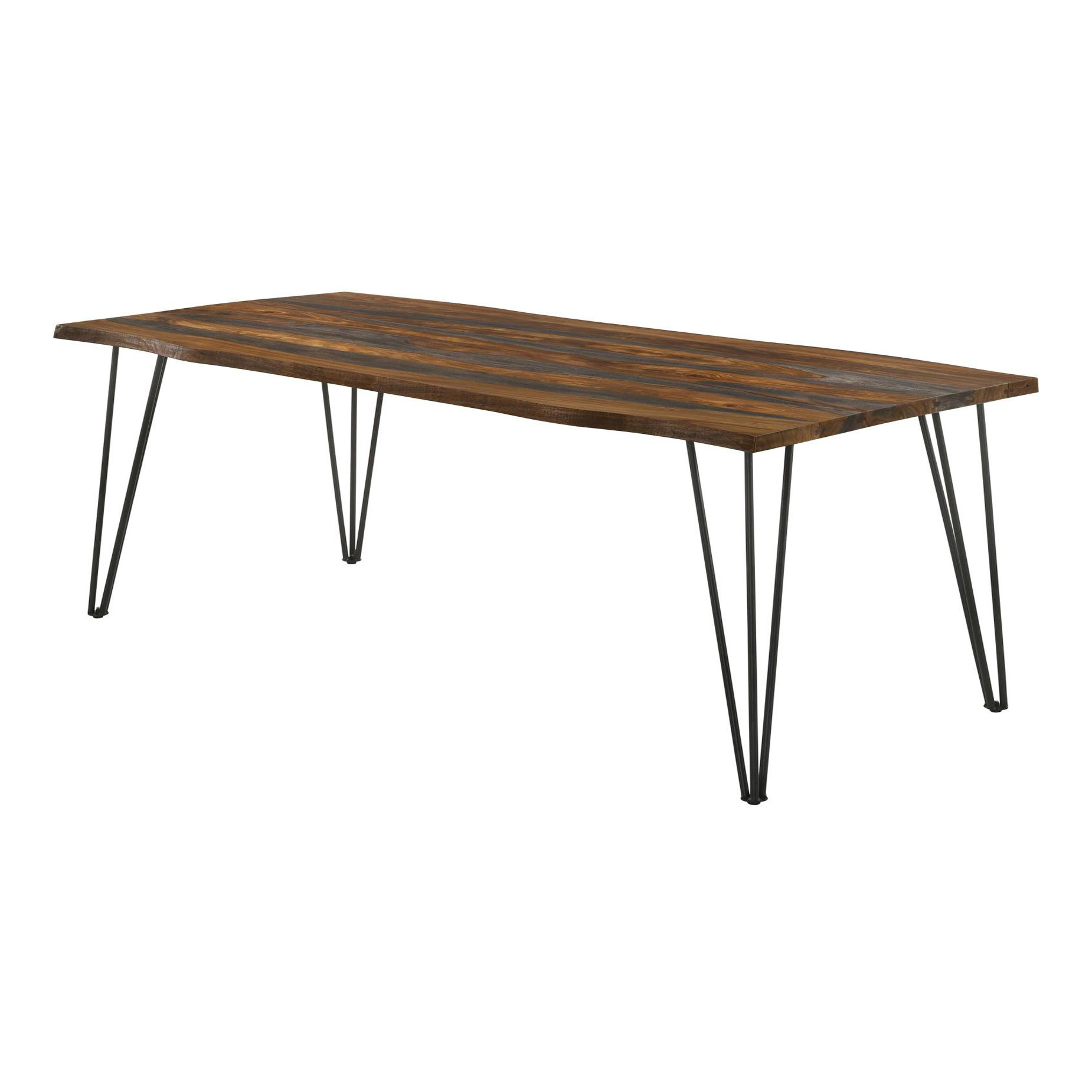 Millwood Pines Arroya Rectangular Solid Wood Dining Table in Brown and ...