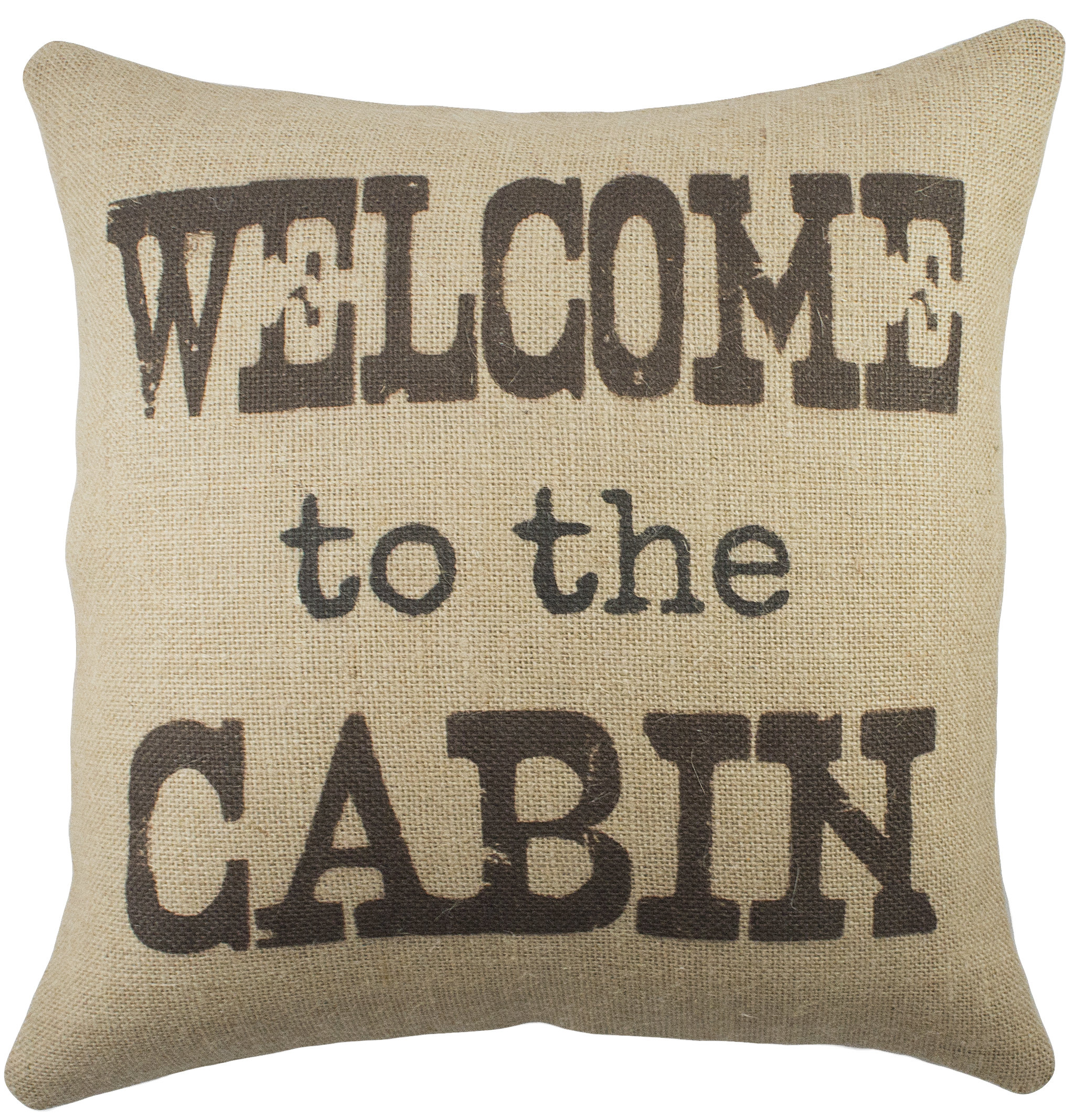 TheWatsonShop Welcome to the Cabin Throw Pillow & Reviews | Wayfair