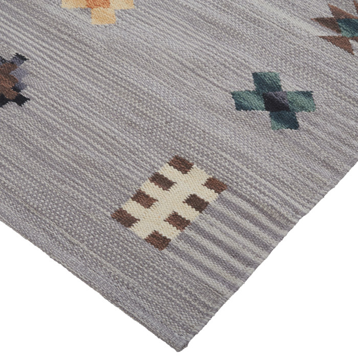 Union Rustic Grassingt Handmade Flatweave Warm Gray Rug | Wayfair