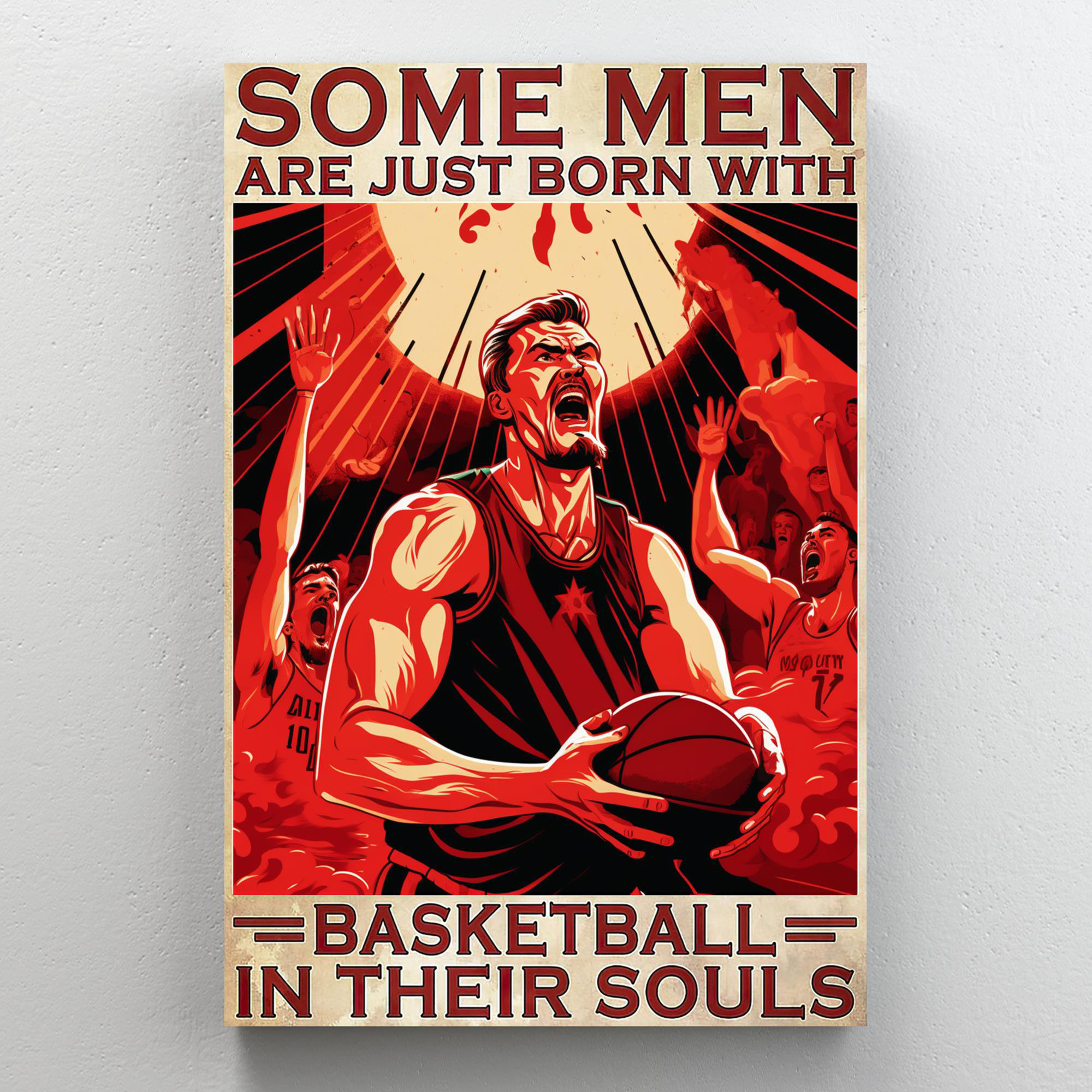 Trinx Some Men Are Just Born With Basketball On Canvas Graphic Art ...