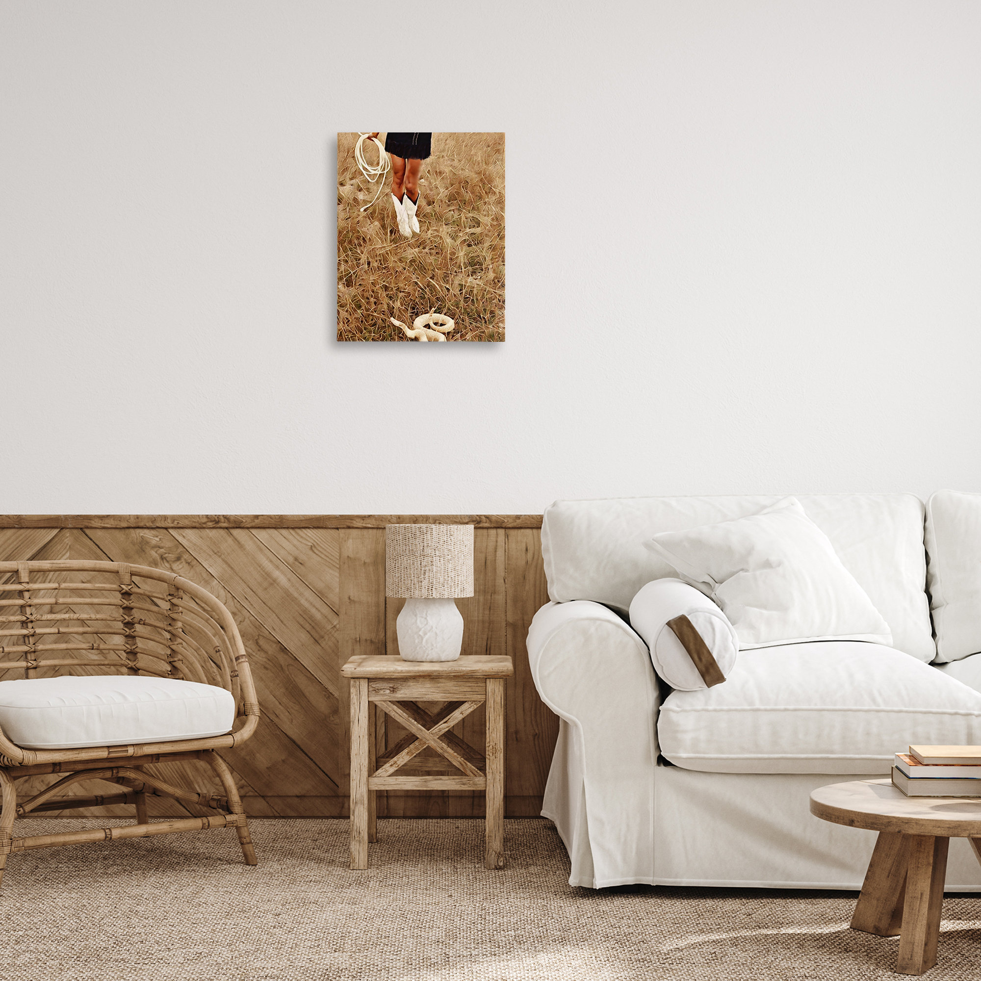 Alcott Hill With Her Lasso & Snake Canvas, design by Jesse Keith ...