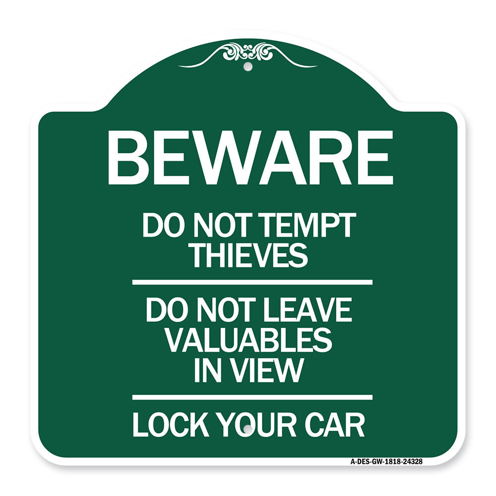 SignMission Signmission Designer Series Sign - Beware Do Not Tempt ...
