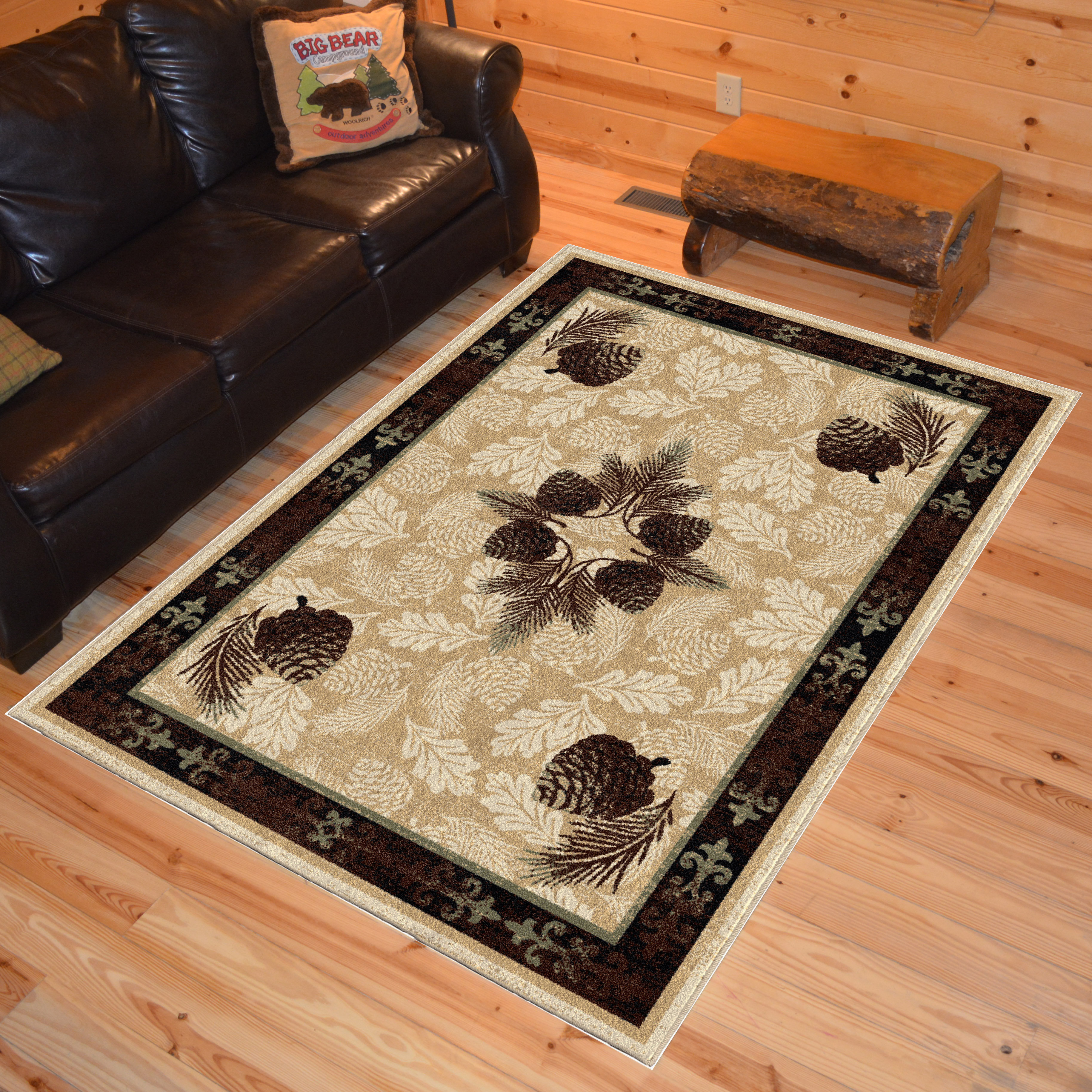 Loon Peak® Robbinsdale Floral Beige Area Rug | Wayfair