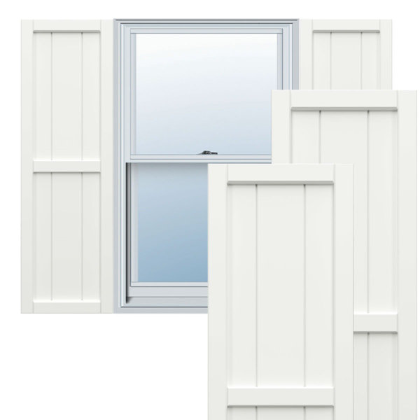 PCI Enterprises True Fit PVC, Framed Board-n-Batten Shutters | Wayfair