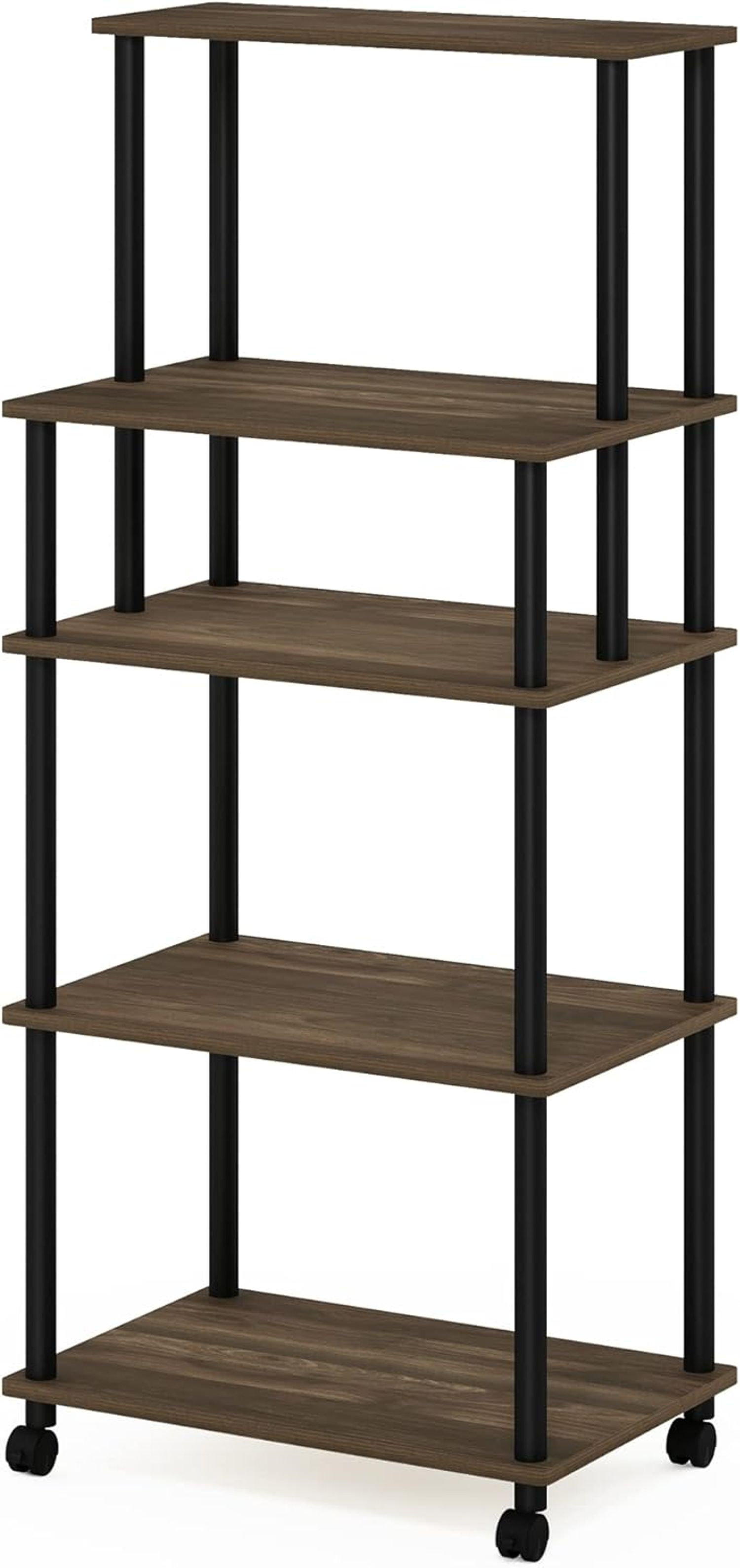 17 Stories Turn-N-Tube 5-Tier Toolless Kitchen Storage Cart with ...