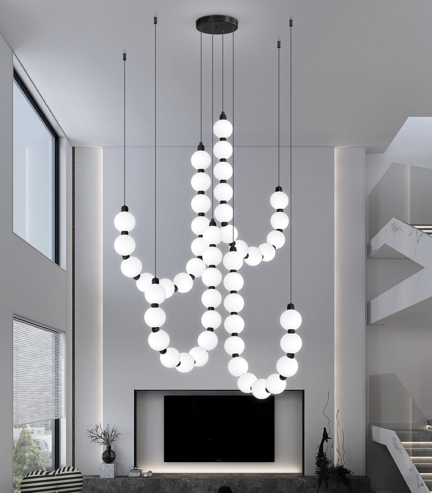 Wrought Studio™ 48-Light Globe Chandelier Modern Led Dimmable Light ...