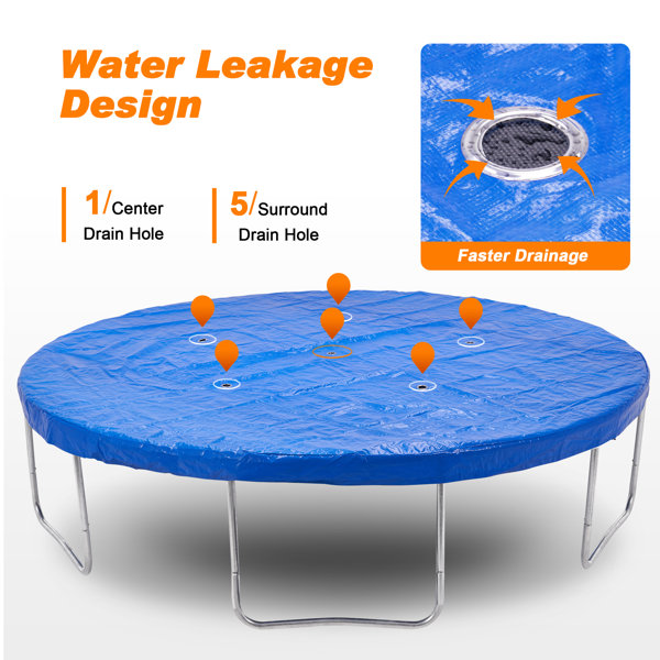 Exacme Premium Trampoline Weather Cover with Center Support, Rain Cover ...