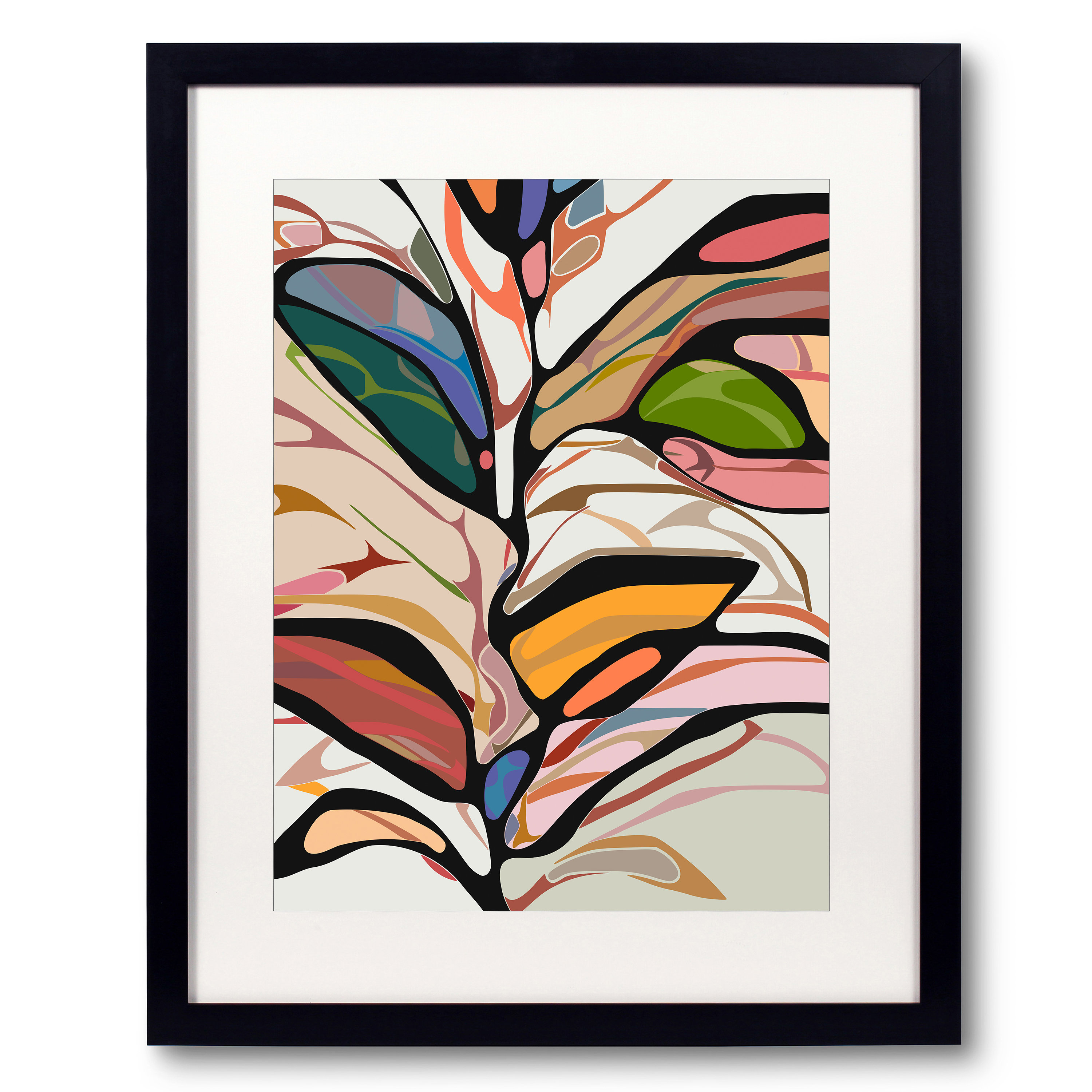 Made & Curated Colorful Tree by Angel Estevez - Graphic Art | Perigold