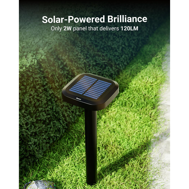 ALHAMBRA Matte Black Low Voltage Solar Powered Integrated LED Pathway ...