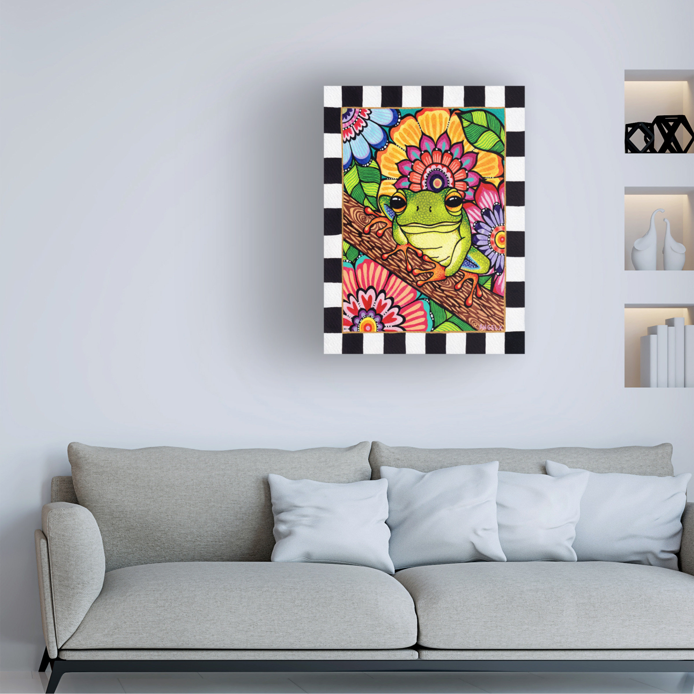 Trademark Fine Art Hello Angel Tree Frog Friend 1 Canvas Art | Wayfair