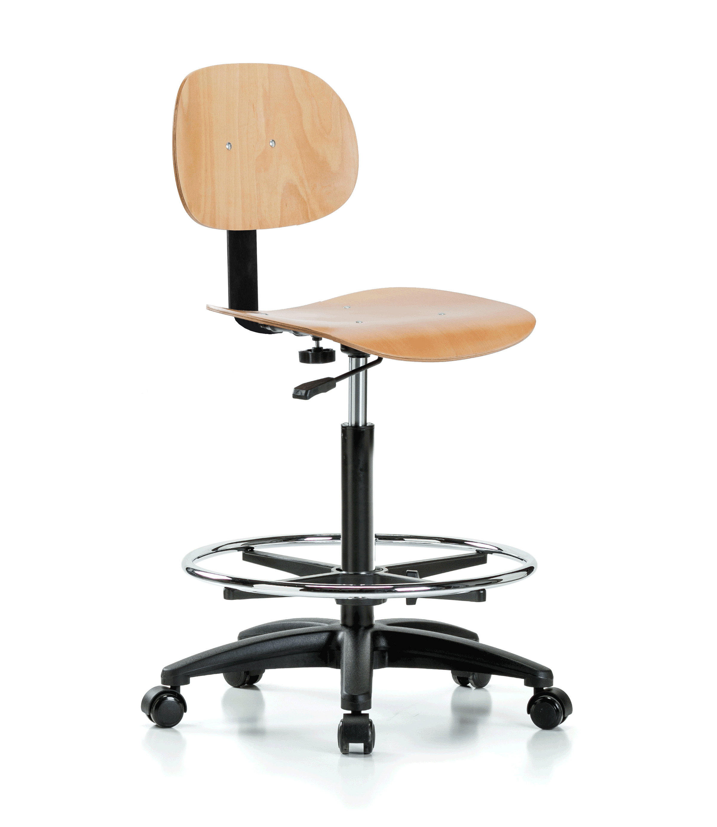 Perch Chairs & Stools PERCH Hard Wood Height Adjustable Pneumatic Chair ...