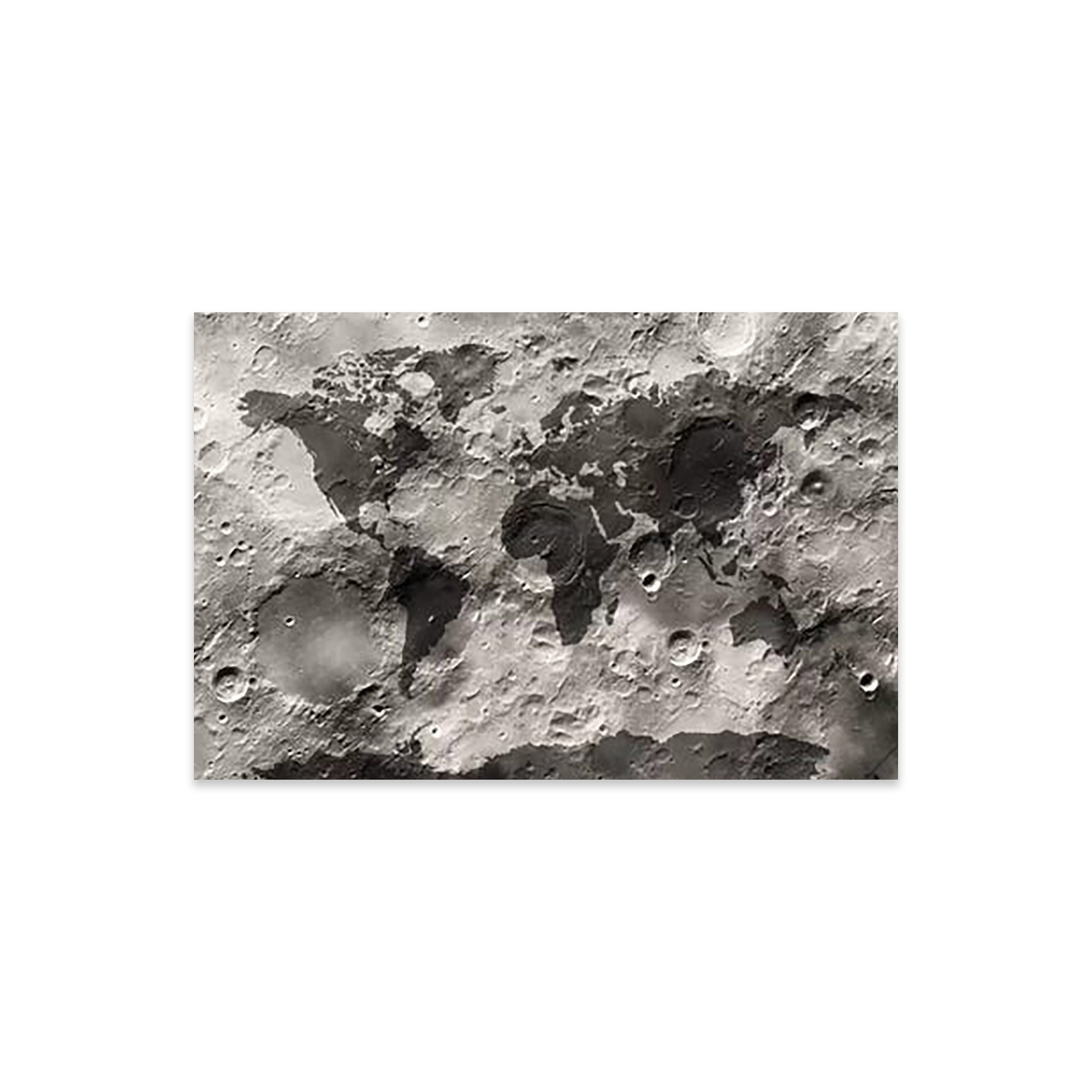 17 Stories World Map On The Moon's Surface Print On Acrylic Glass ...