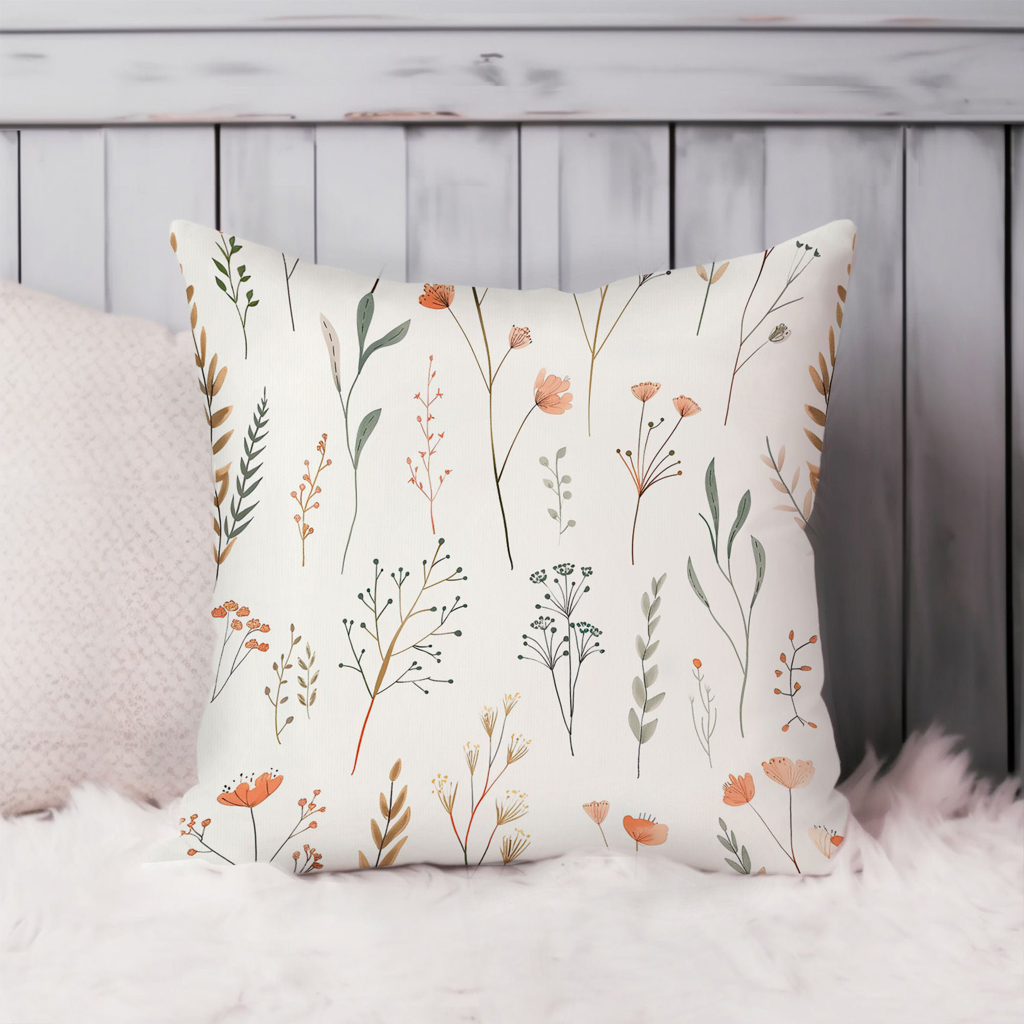 Ethan Taylor Botanical Cottagecore Plants XI Cottage Throw Pillow Cover ...