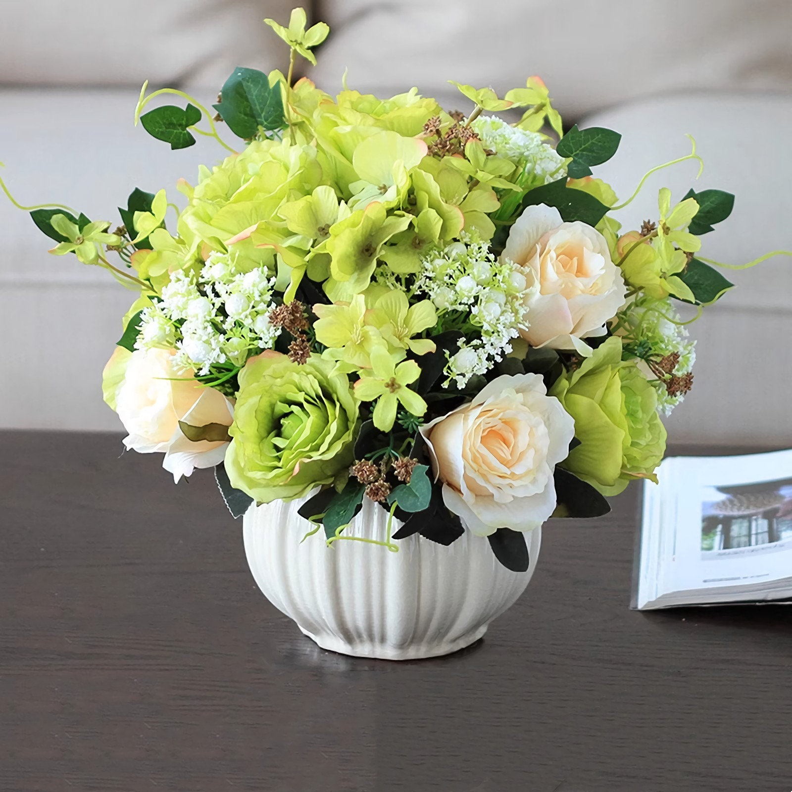 Primrue Simulated Flowers, Fake Flower Decorations, Floral Table ...