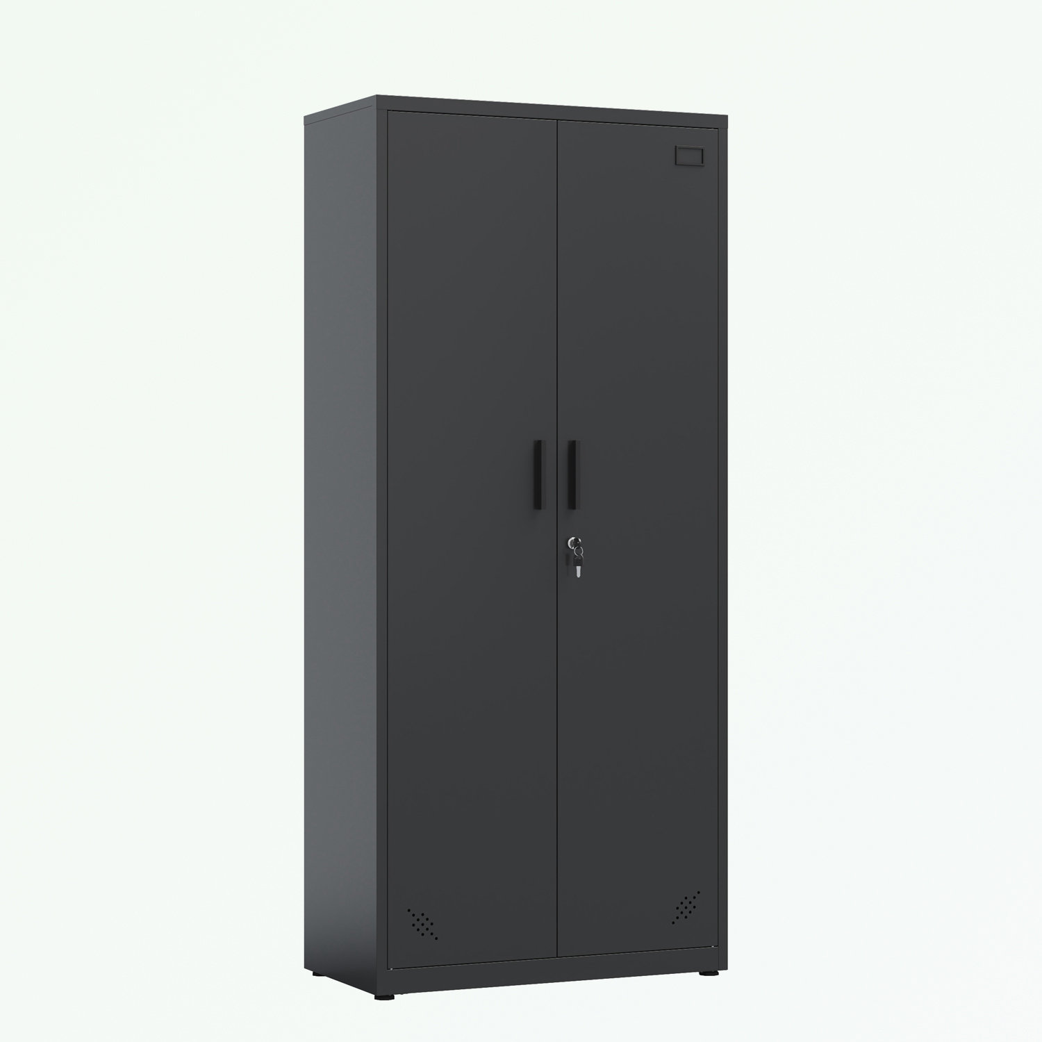 Inbox Zero High Storage File Cabinet with 2 Doors and 4 Partitions to ...