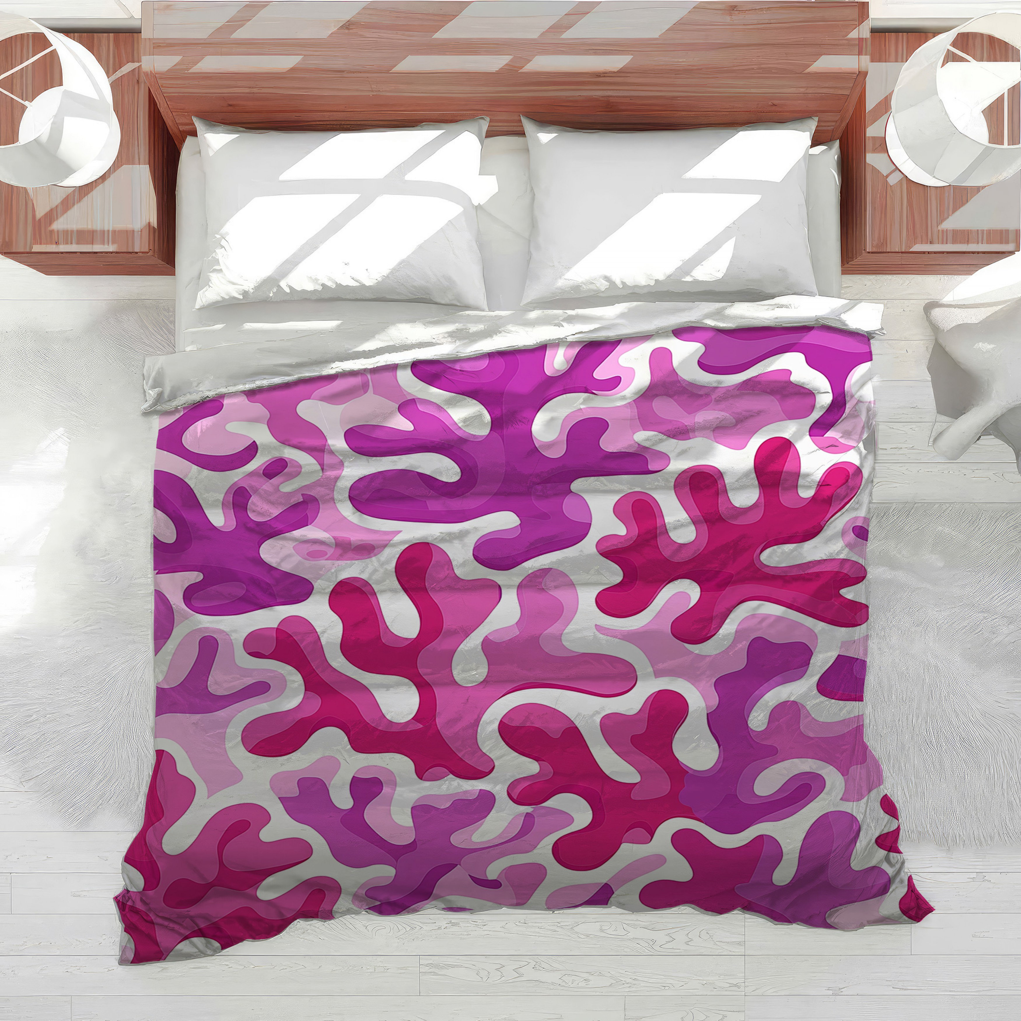 VisionDecor Coral Bedding Nautical Comforter Art Deco | Wayfair