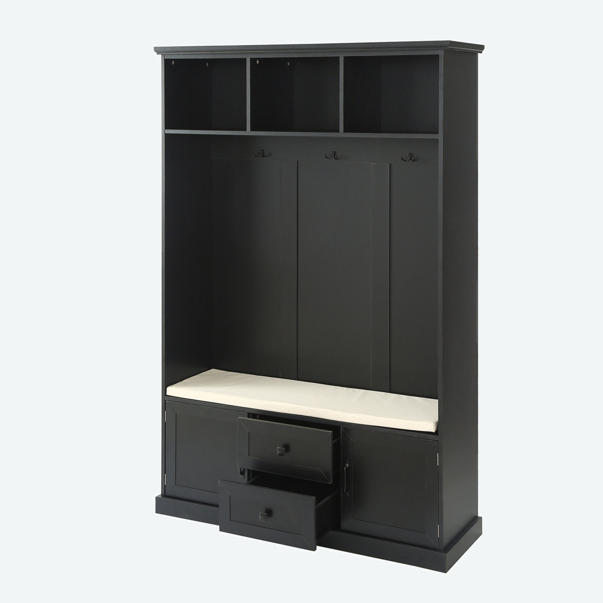 Red Barrel Studio® Rafkind Hall Tree with Bench with 3 Hooks , Coat ...