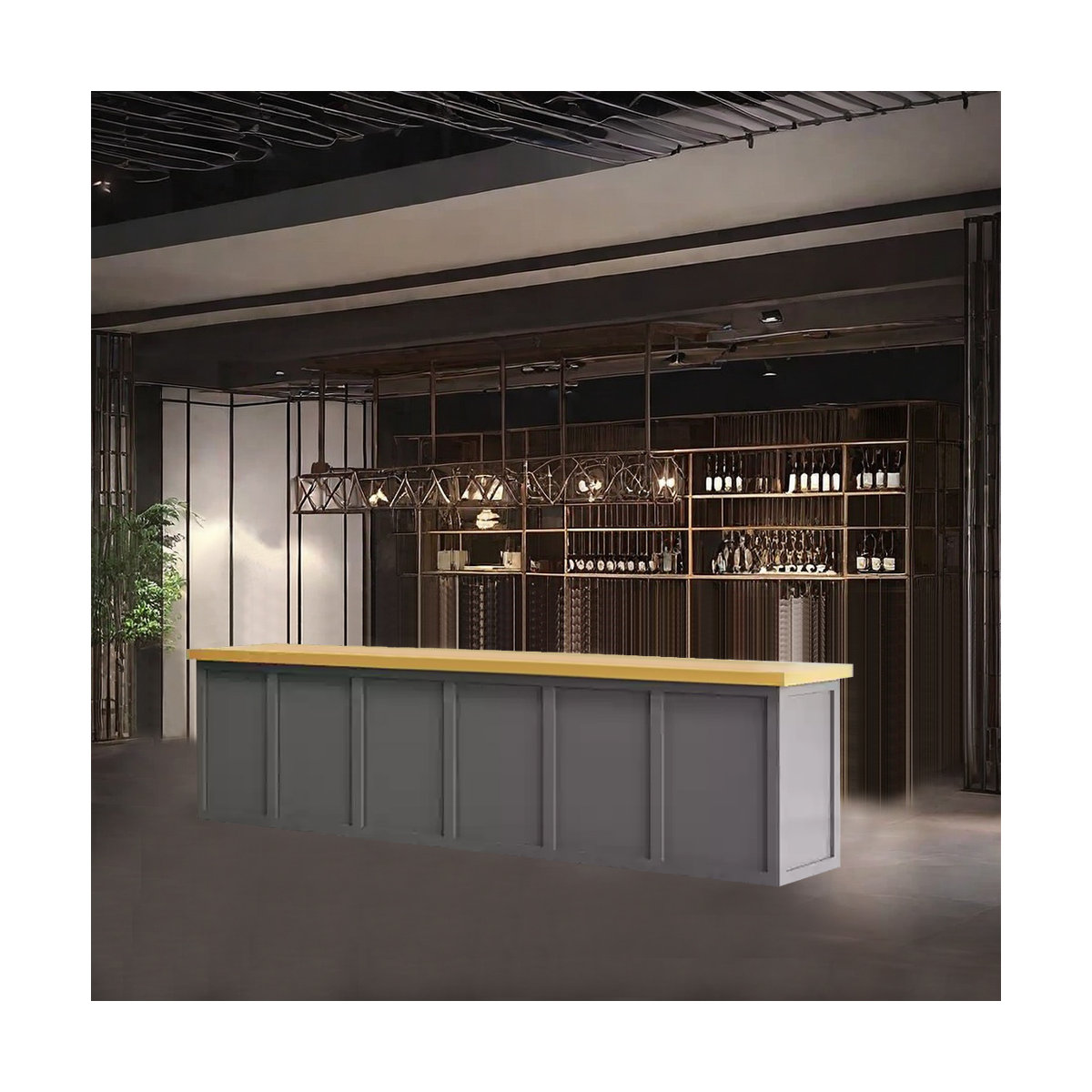 Artistic Soul XKX Premium Furniture Large Rectangular Bar Counter ...