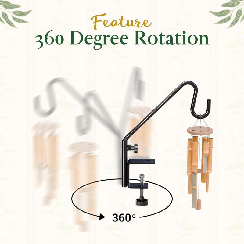 Arlmont & Co. Steel - Railing hook - Black - 11" - 1pcs | Wayfair