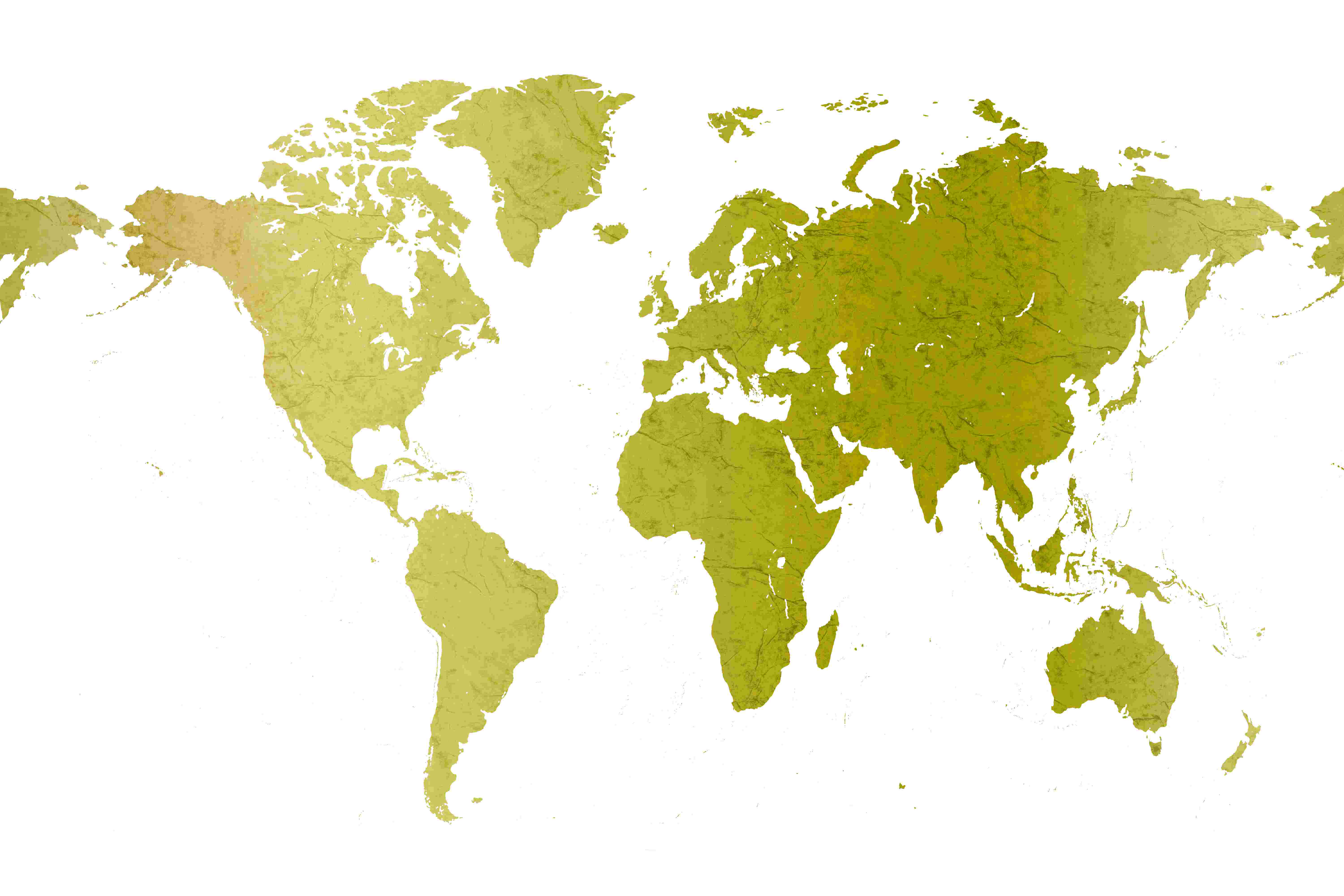 17 Stories World Map White and Gold - Wrapped Canvas Graphic Art | Wayfair