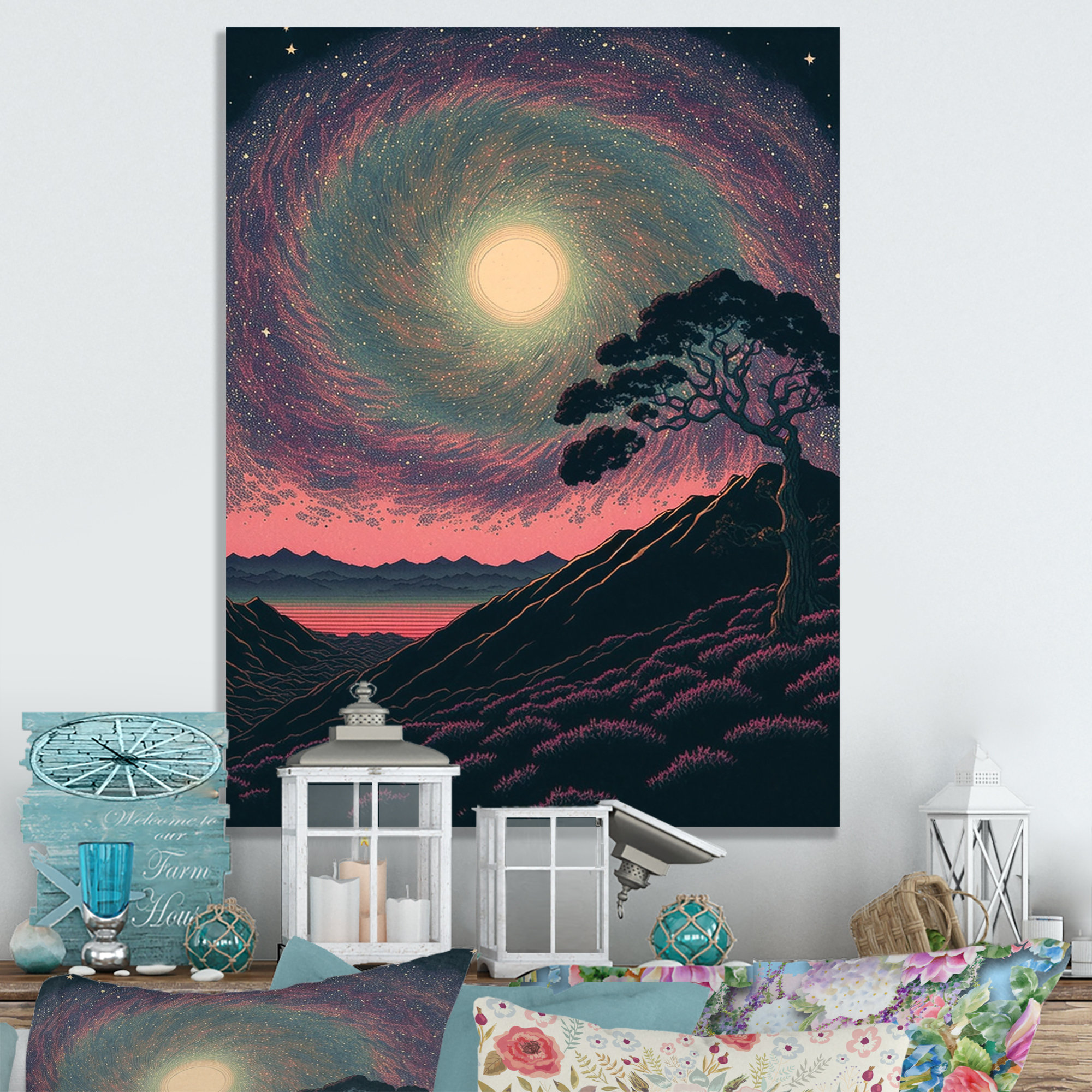 Red Barrel Studio® Walking Towards the Full Moon V - Print on Canvas ...