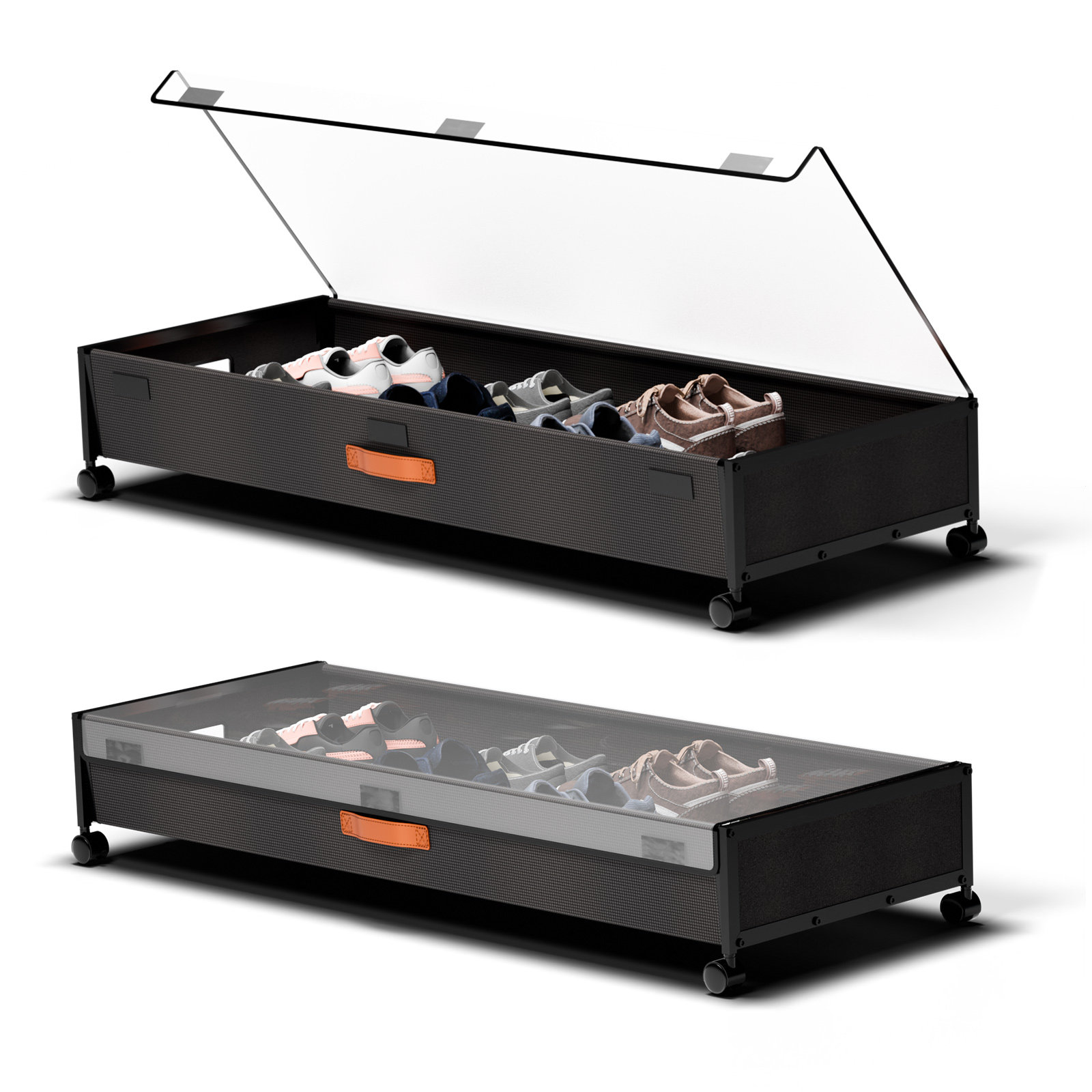 Rebrilliant Storage box with gurney bottom Black | Wayfair