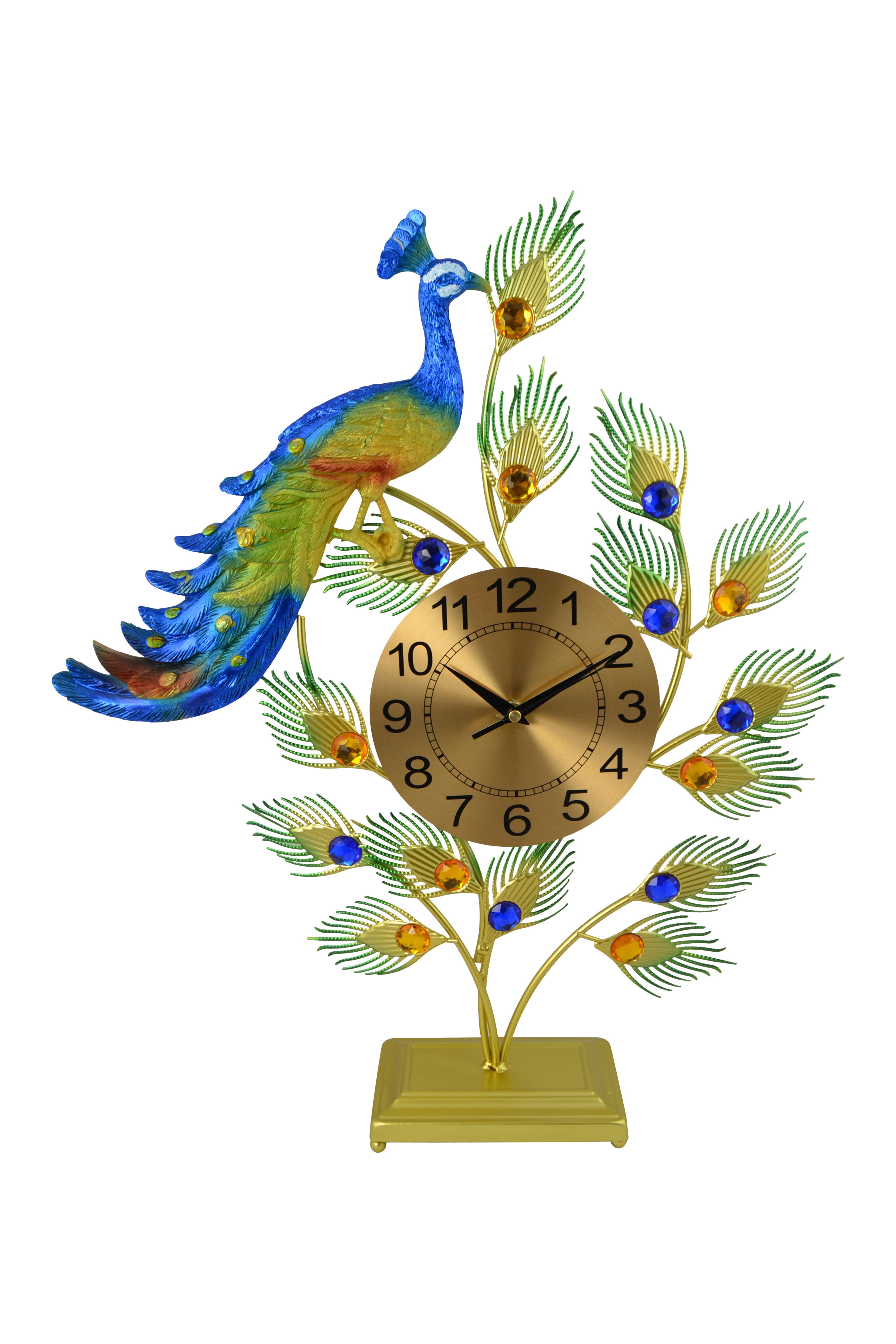 Three Star Im/Ex Inc. Analog Metal Quartz Movement Tabletop Clock in ...