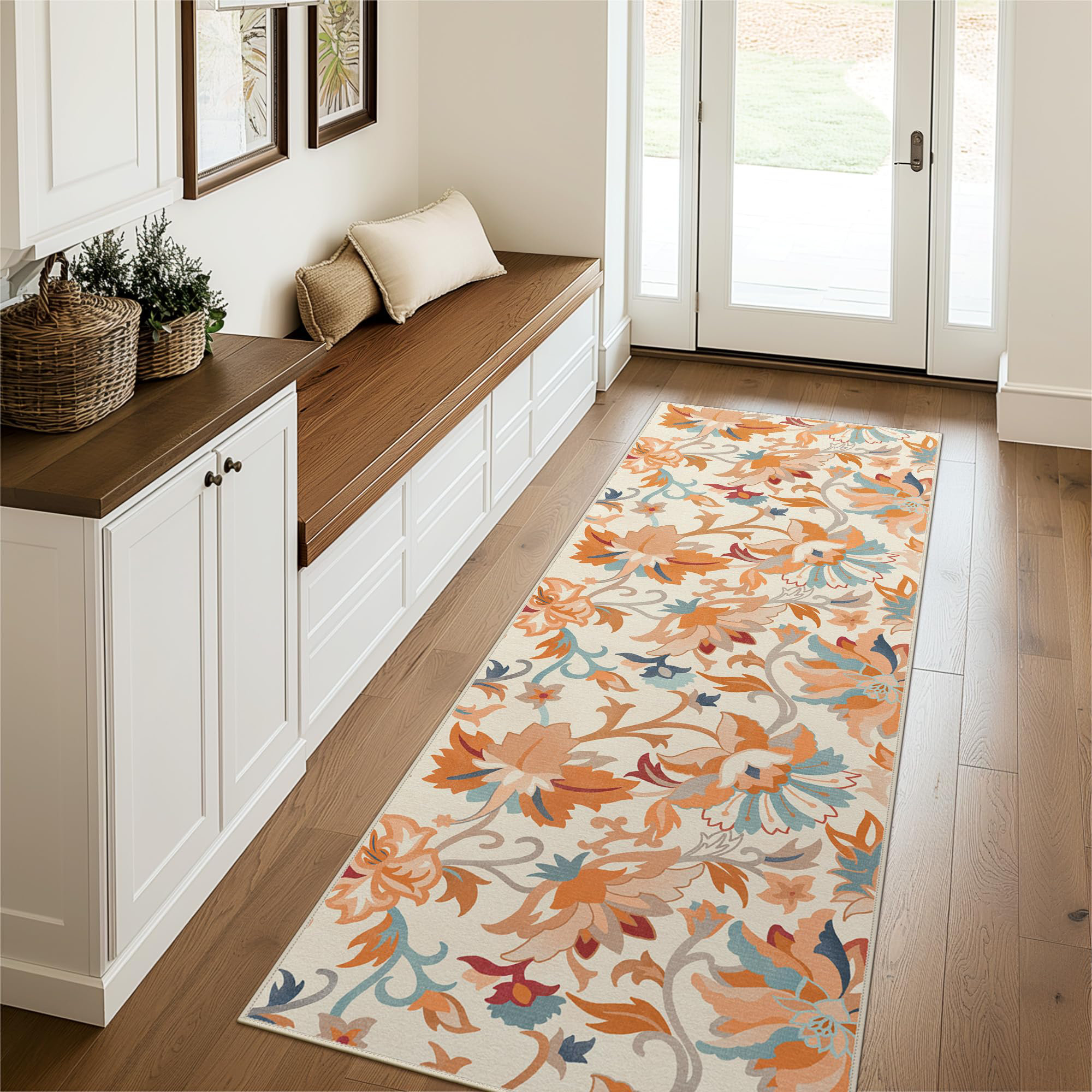Winston Porter Machine Washable Non-Skid Floor Area Rug | Wayfair