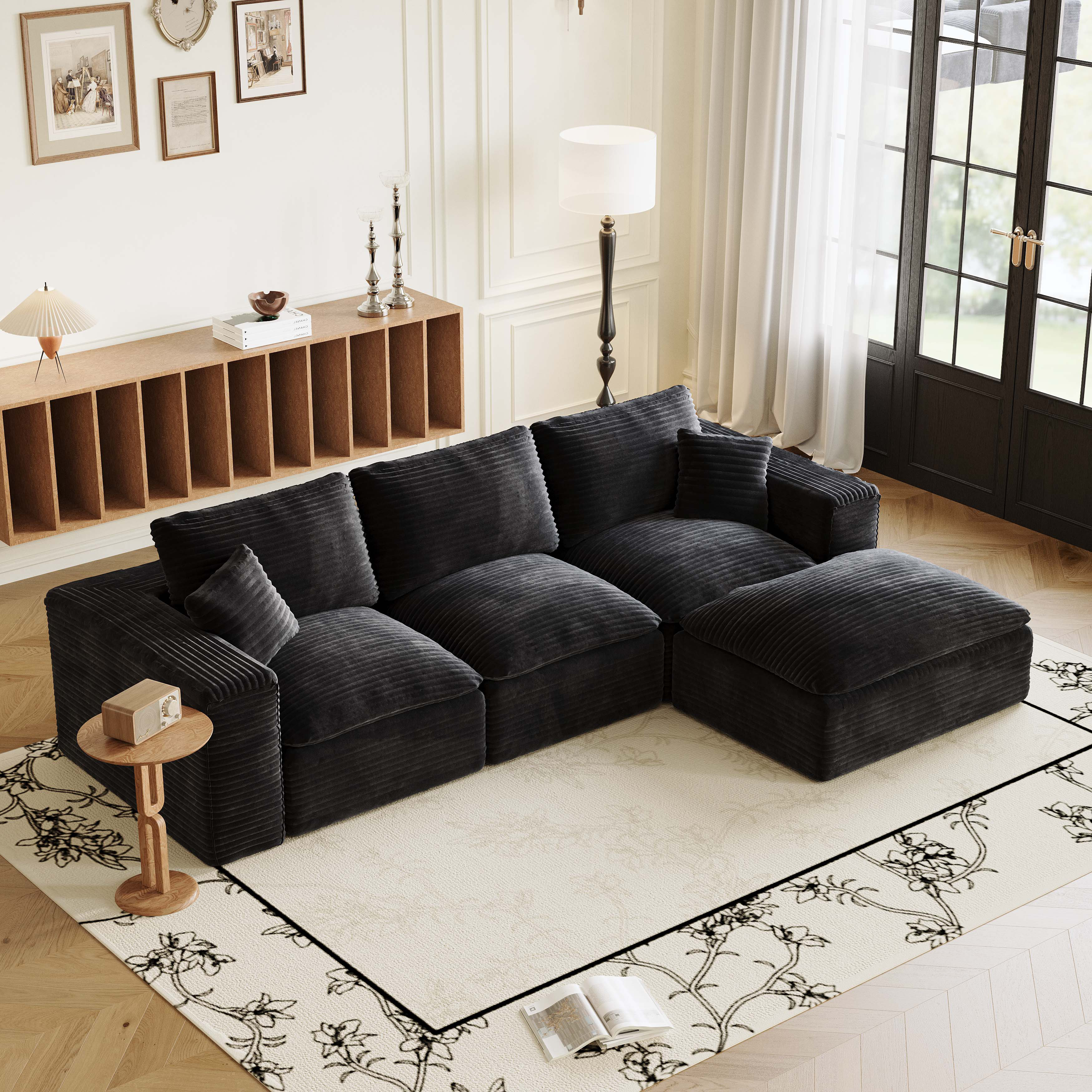 Latitude Run® Cloud-Like Sectional Couch With Interchangeable L-Shape ...