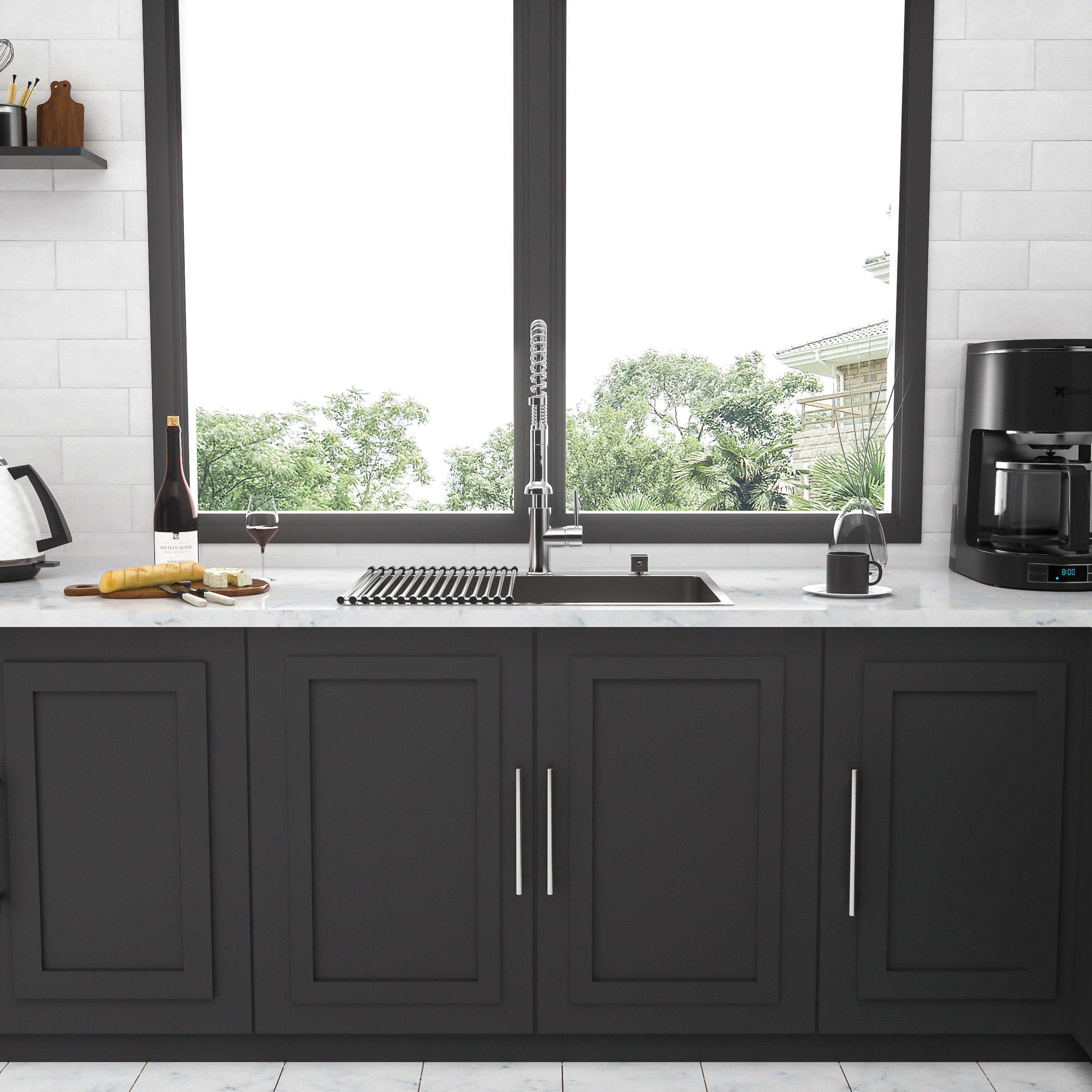 LICEN-Home Stainless Steel Drop In Kitchen Sink - 25 Inch Drop-In ...