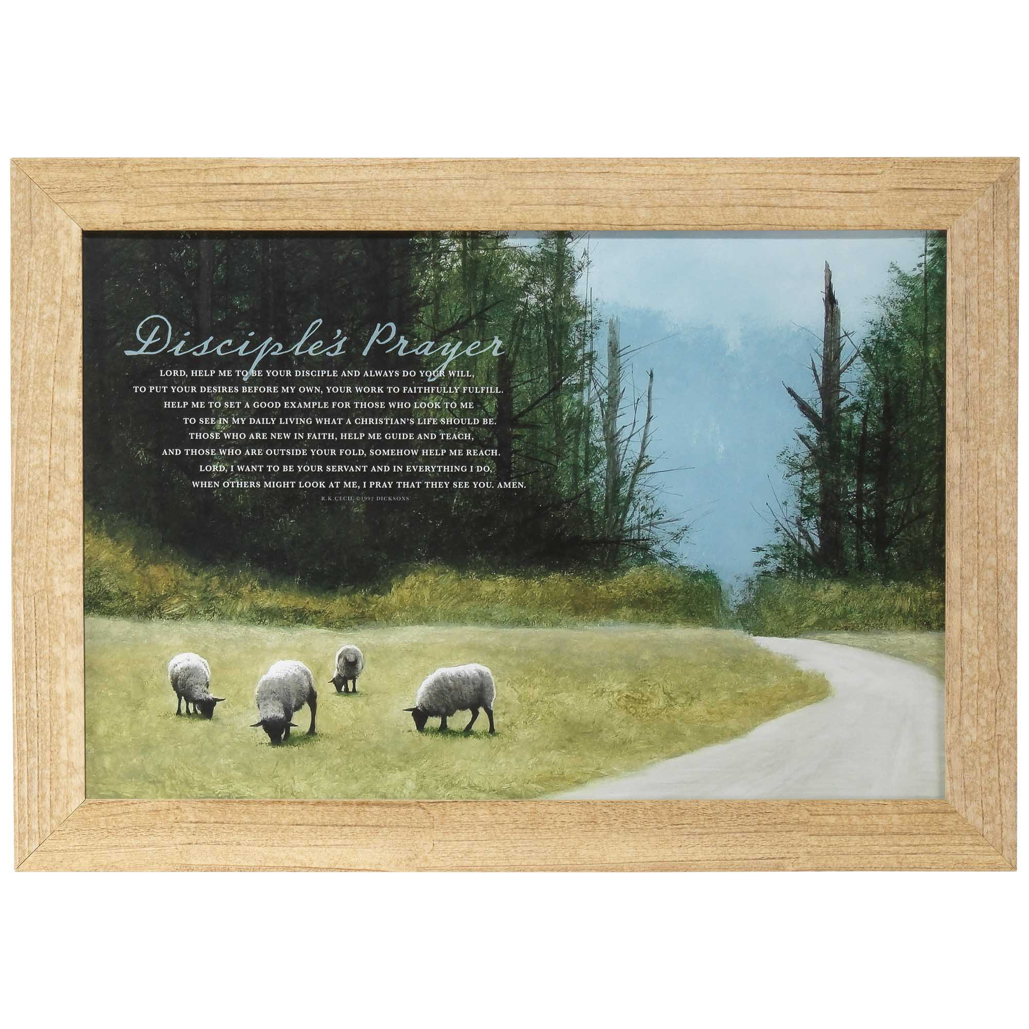 Trinx Framed Art The Disciples Prayer 20X28 | Wayfair