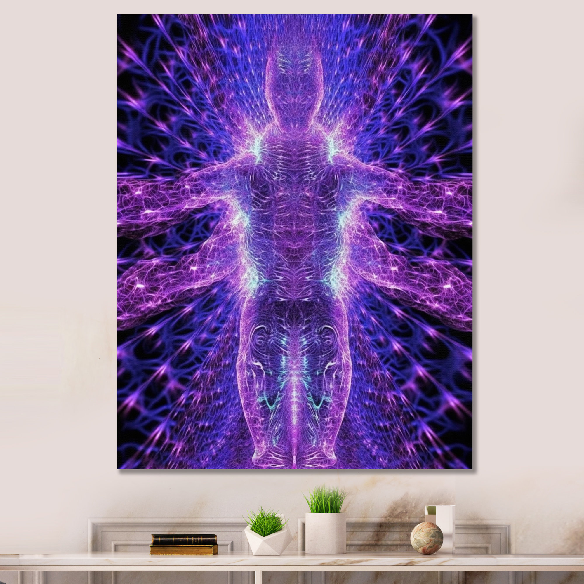 Trinx " Purple Energetic Body Matrix Meditation " Print on Canvas | Wayfair