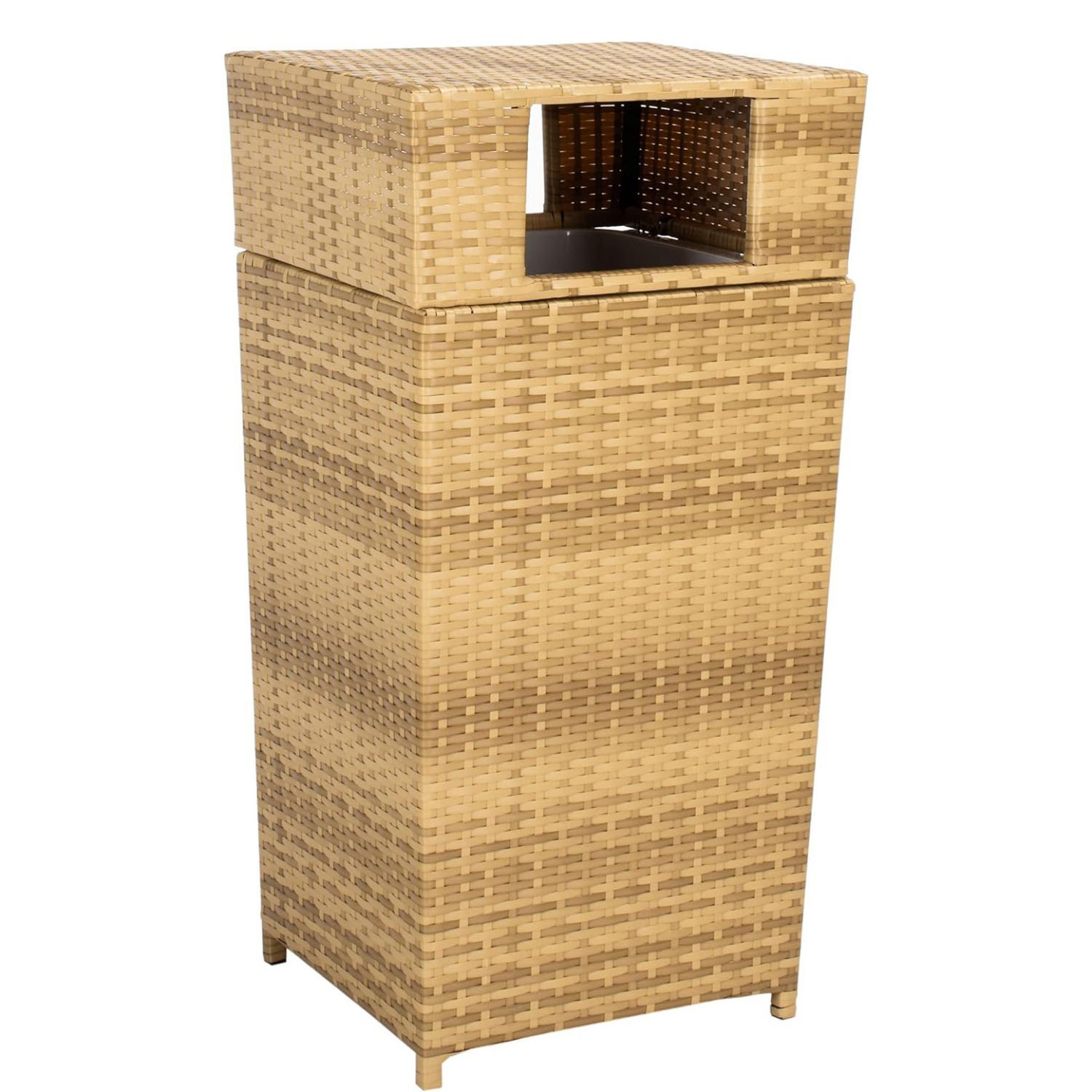 Ameriwood Grey Wicker Trash Bin - Wayfair Canada