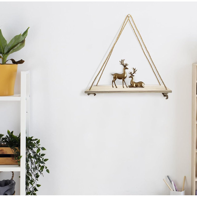 Ebern Designs Floating Shelves,Hanging Floating Shelf ,Wooden Shelf ...