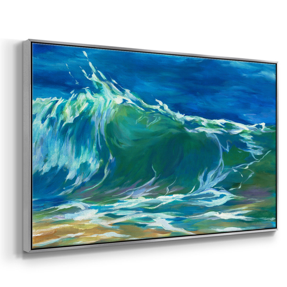 Wexford Home Green Flash Framed On Canvas Print | Wayfair