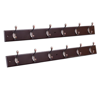 BirdRock Home Solid Wood Wall 6 - Hook Wall Mounted Coat Rack & Reviews ...